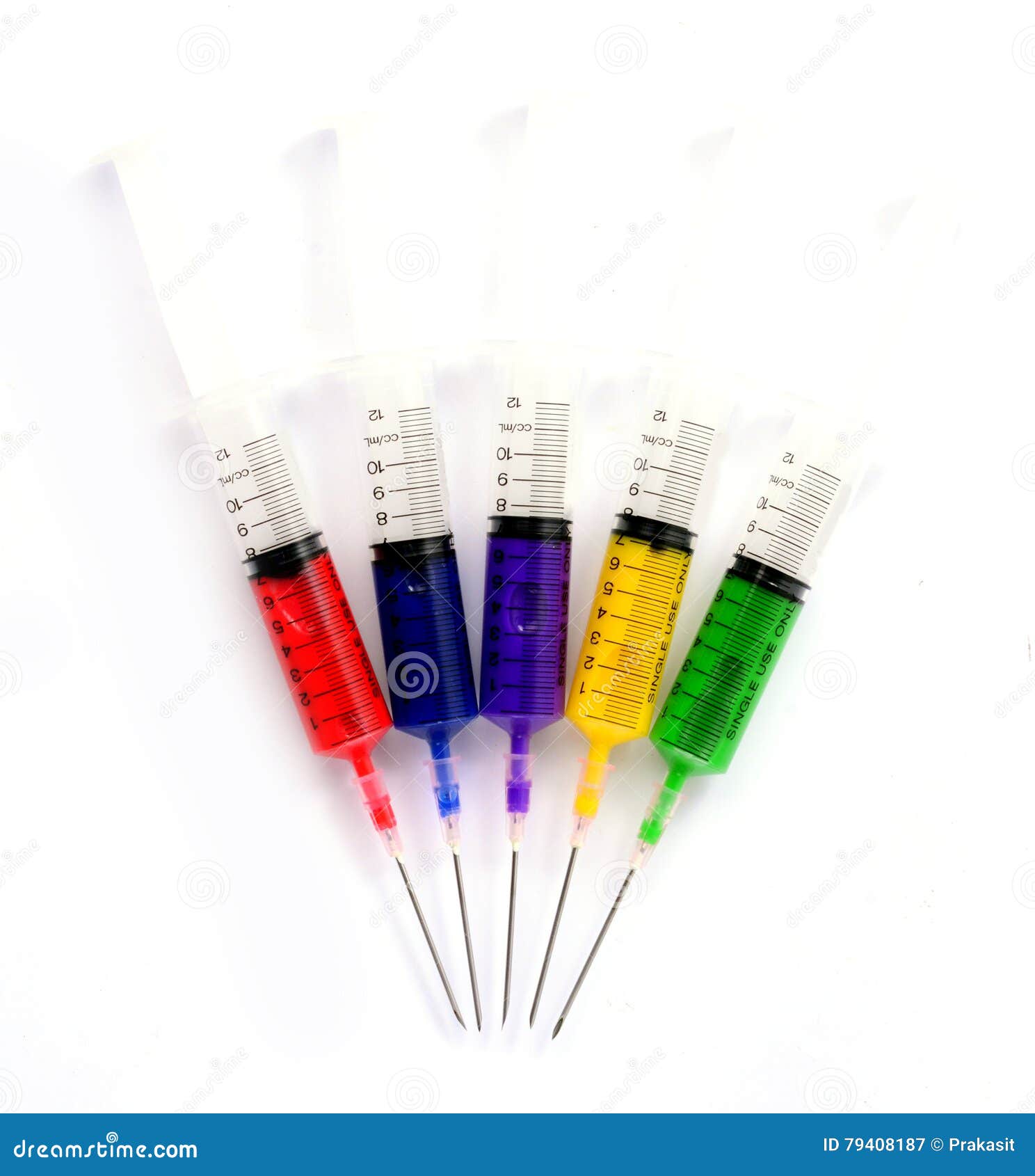 Syringe Filled with Colors. Stock Image - Image of antibiotics ...