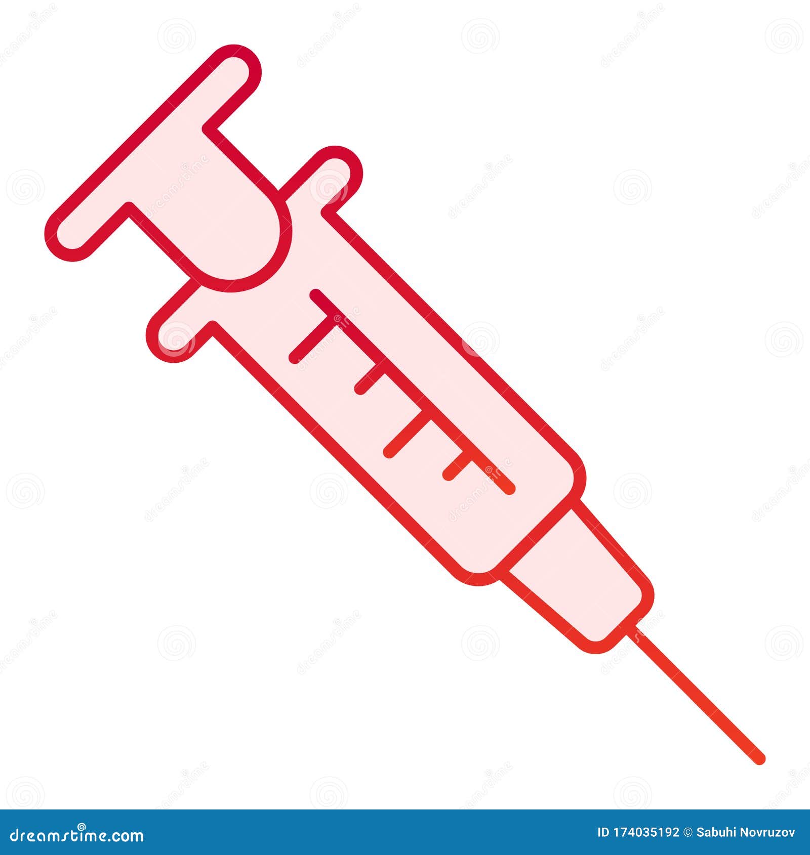 Syringe Flat Icon. Injection Vector Illustration Isolated on White ...