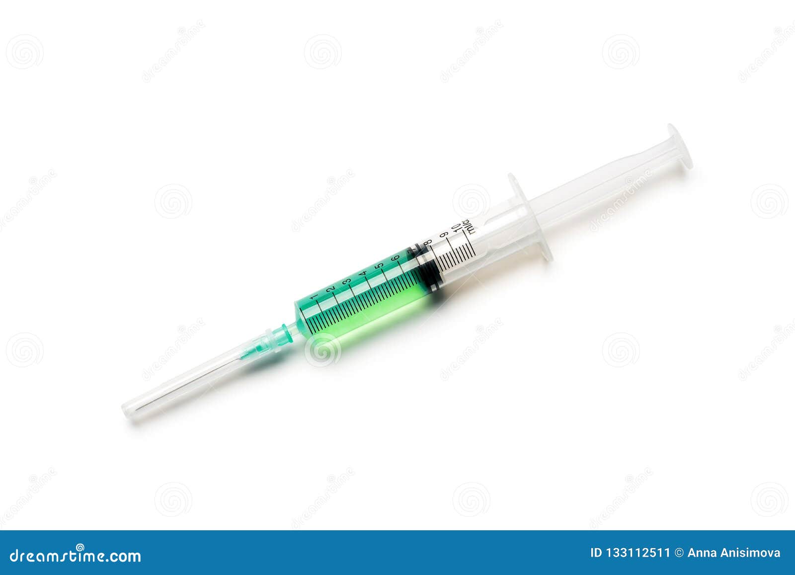 Syringe with Green Liquid on White Stock Image - Image of healthcare ...