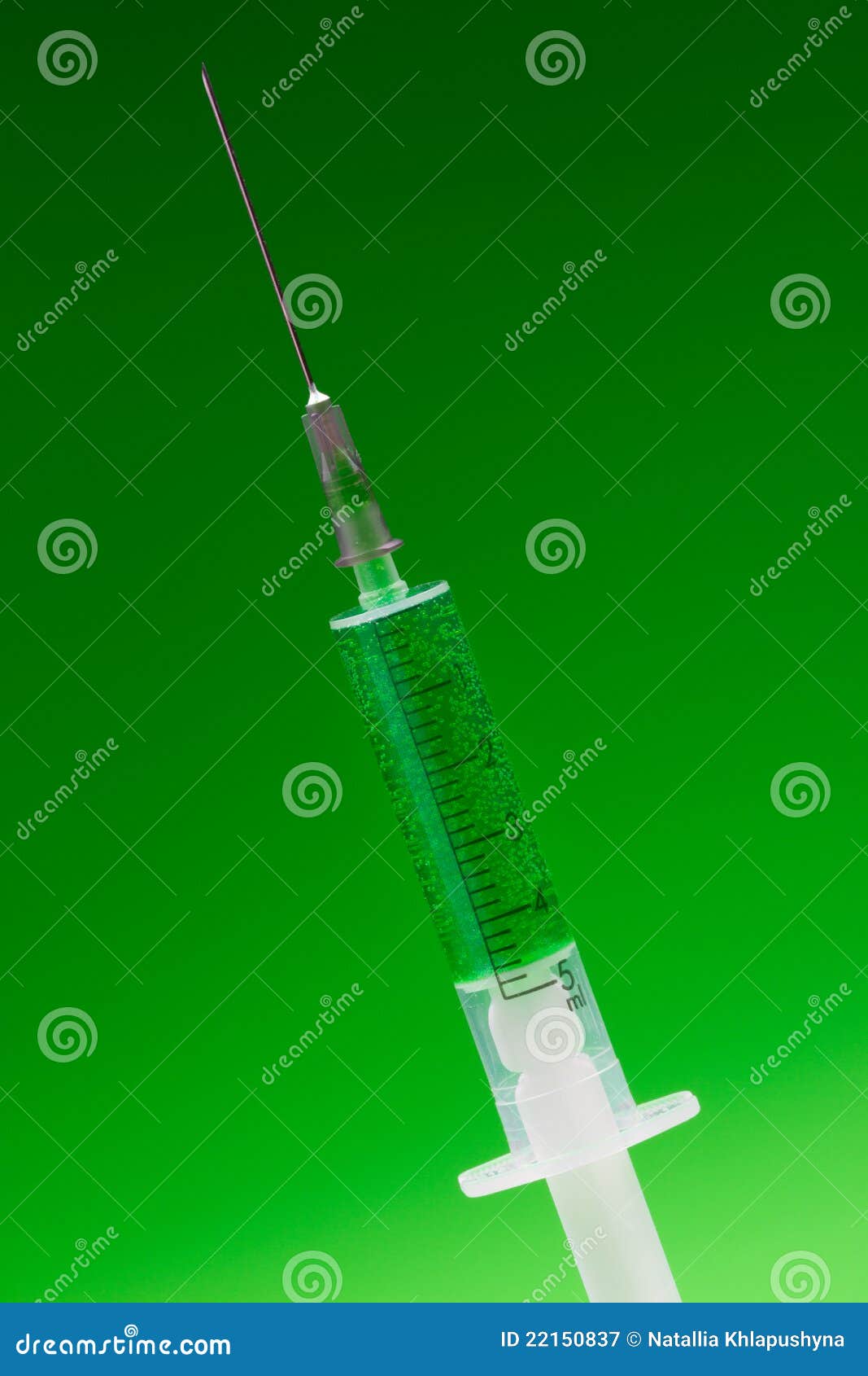 Syringe with Green Medication on Green Stock Image - Image of surgical ...