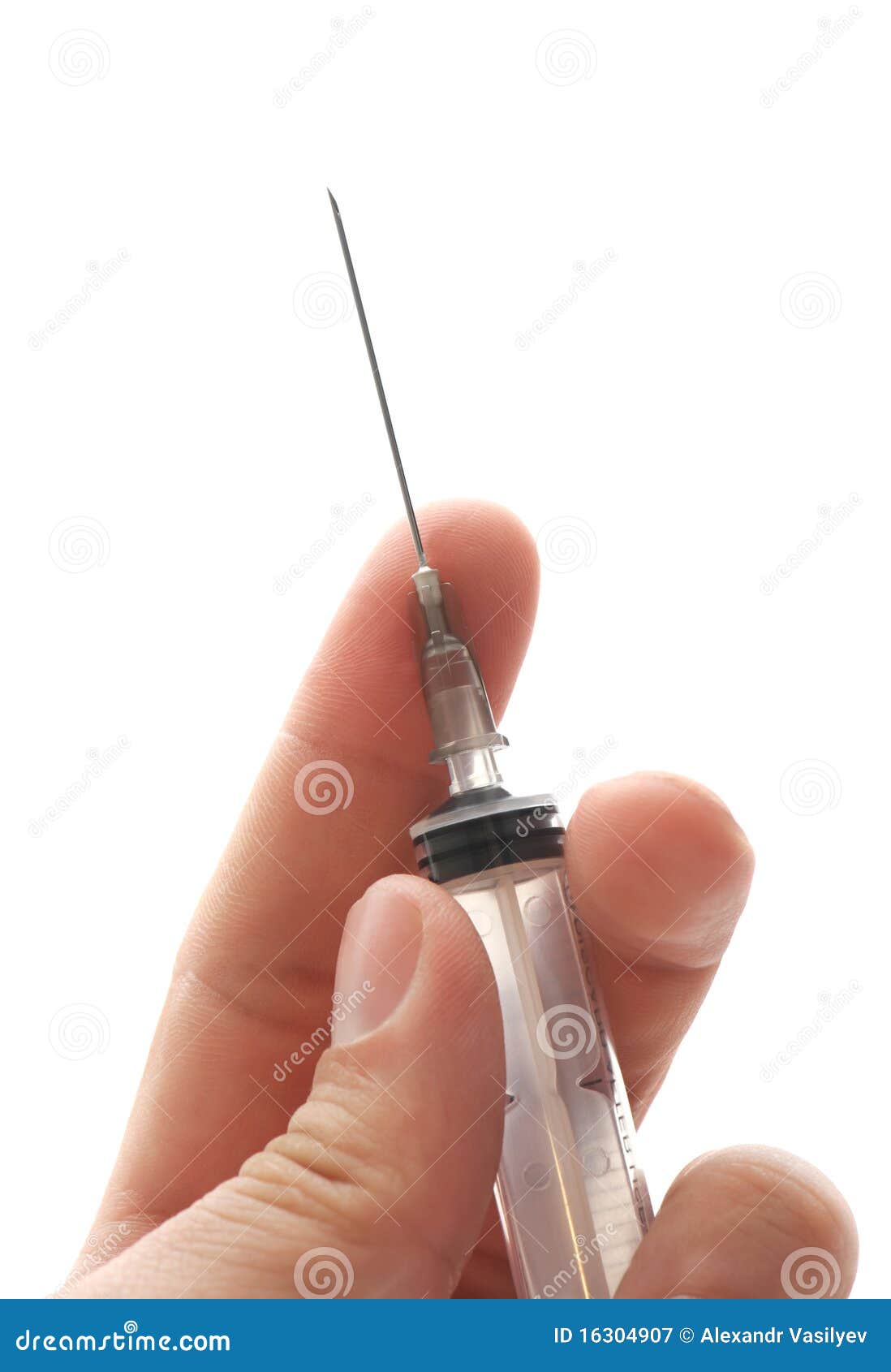 Syringe in hand stock image. Image of antidote, finger - 16304907