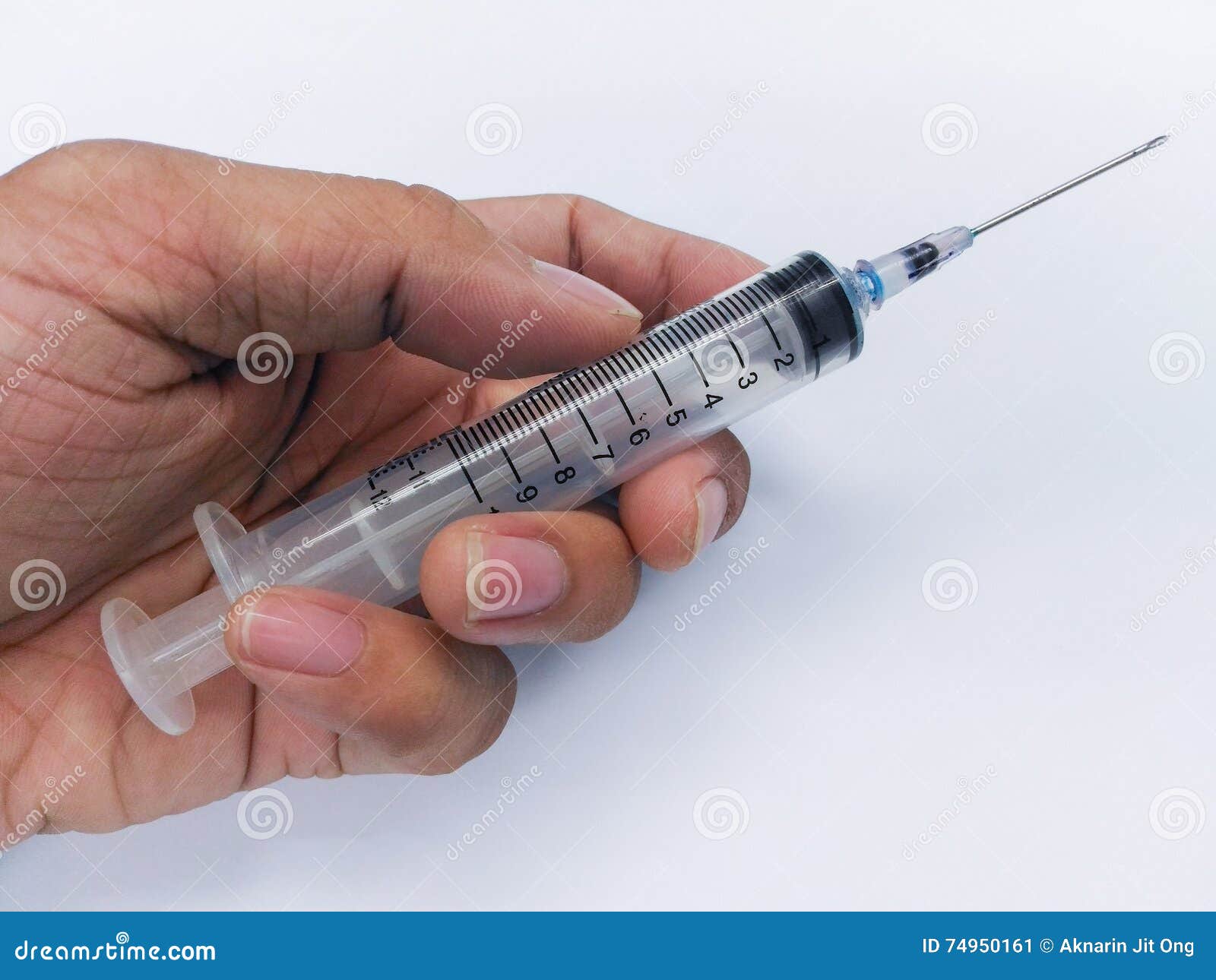 Syringe stock image. Image of isolate, hand, syringe - 74950161