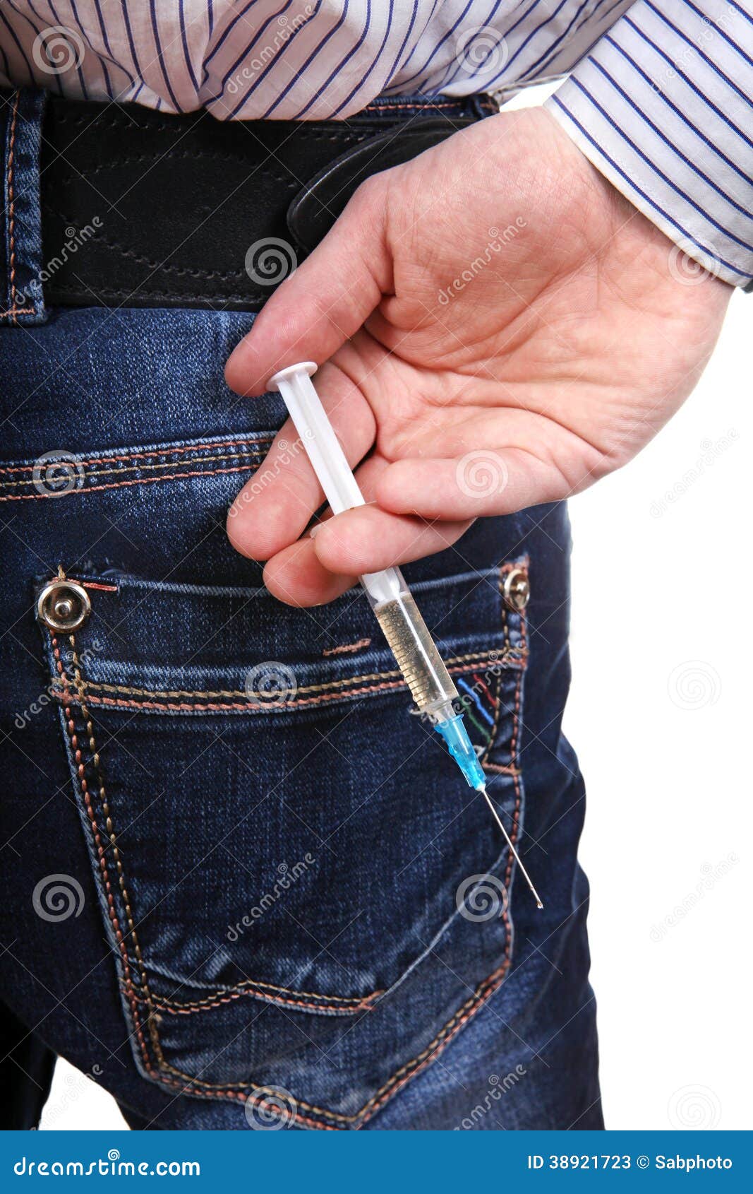 Syringe in a Hand stock image. Image of closeup, addiction - 38921723