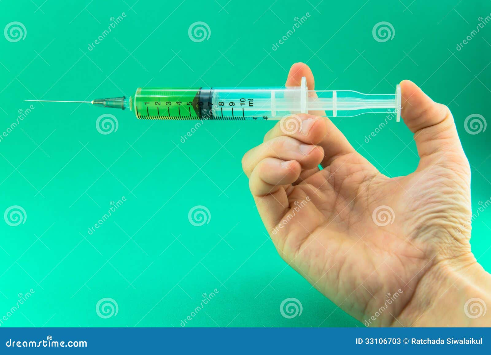 Syringe in hand stock image. Image of insulin, care, diabetes - 33106703