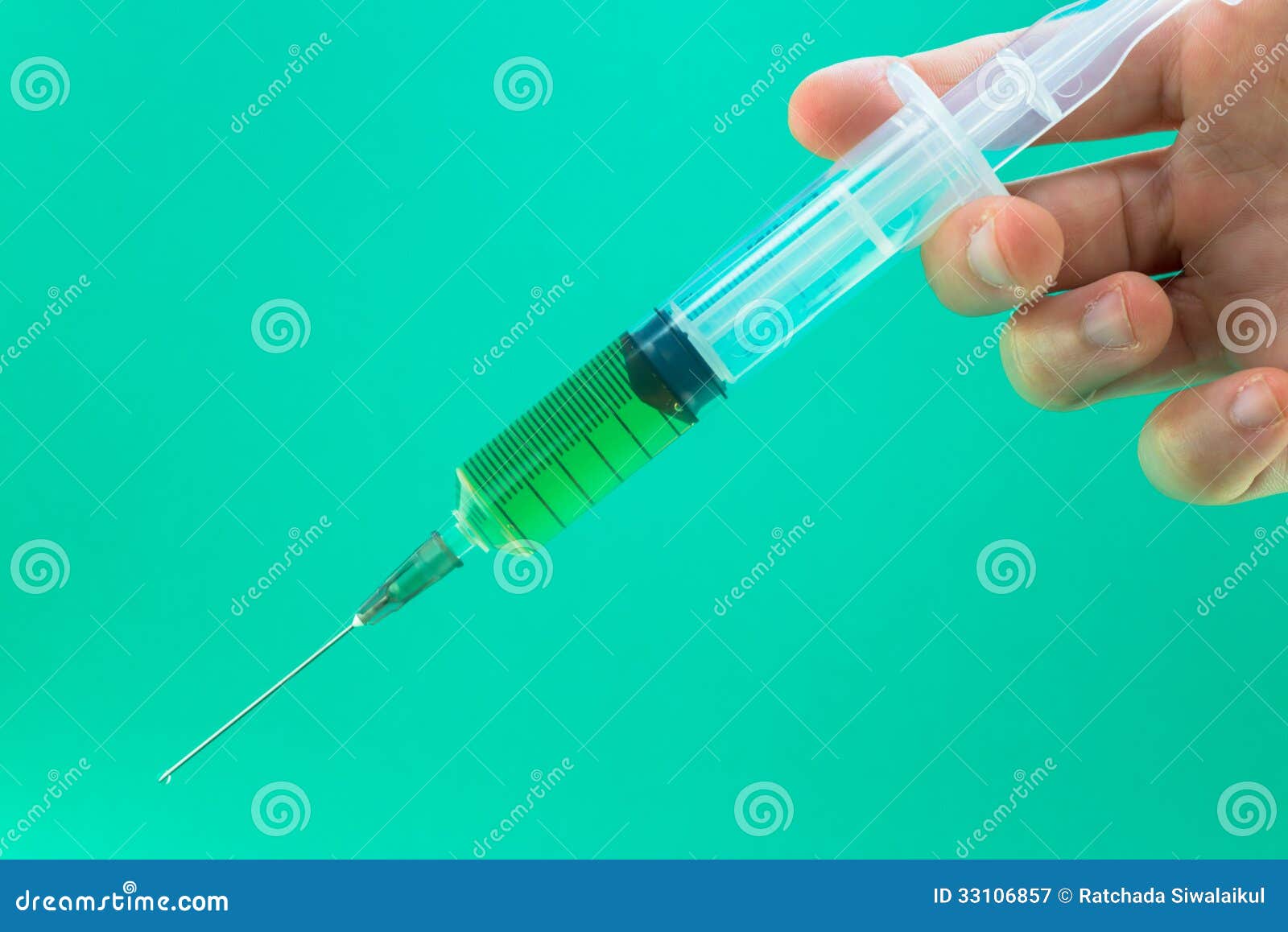 Syringe in hand stock image. Image of healthy, pharmacy - 33106857