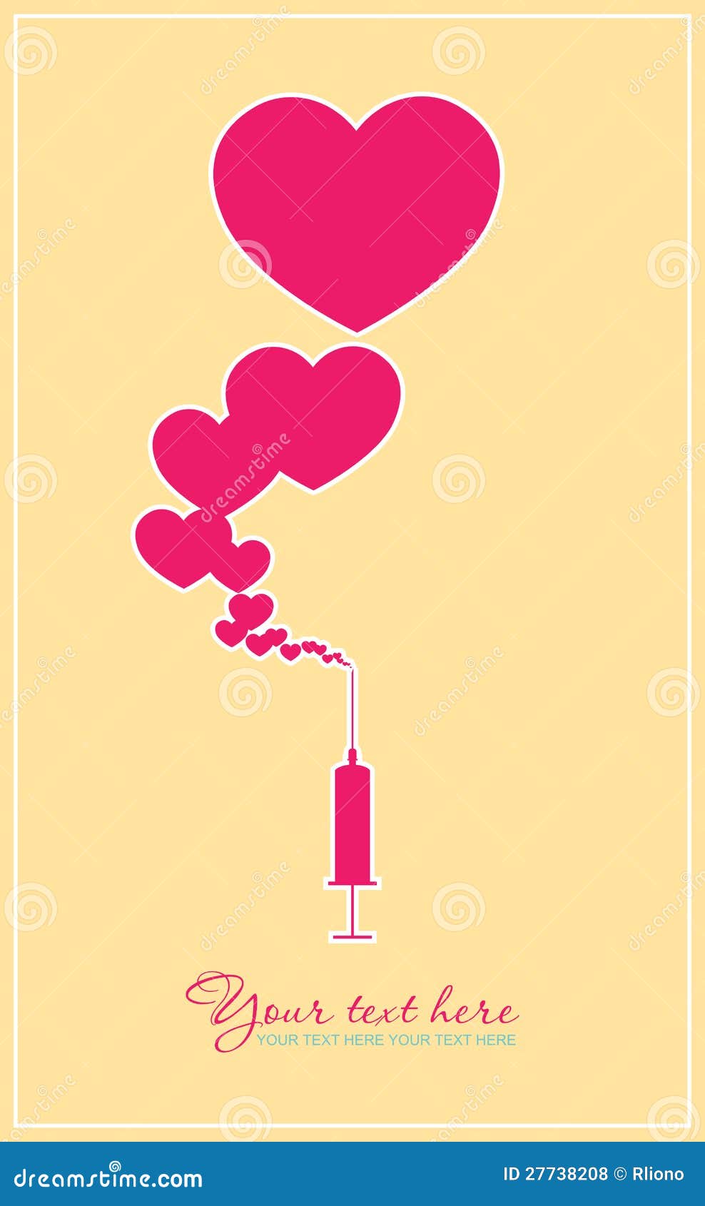 Syringe with heart. stock vector. Illustration of love - 27738208