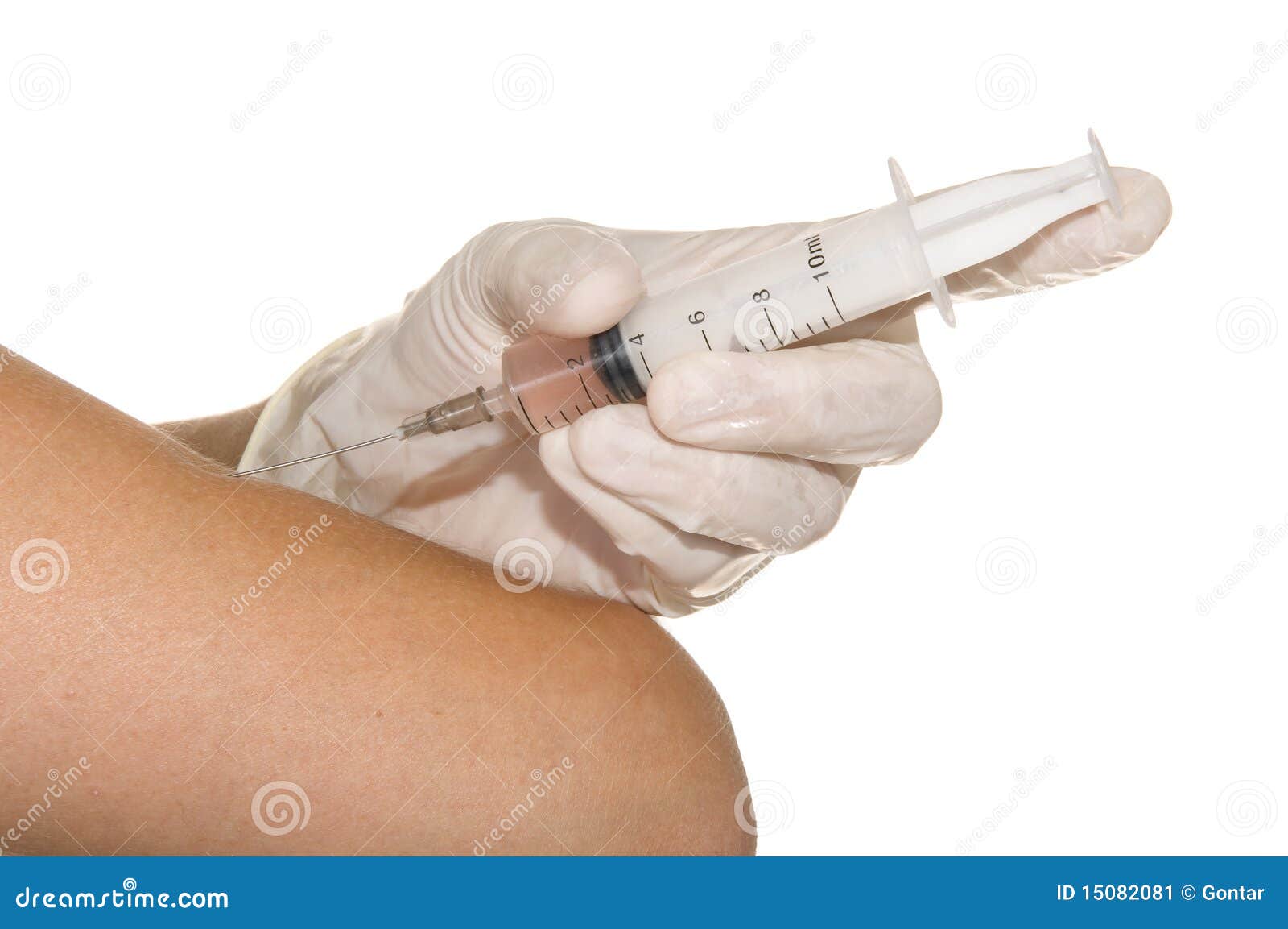 Syringe in his hand stock image. Image of white, vaccination - 15082081