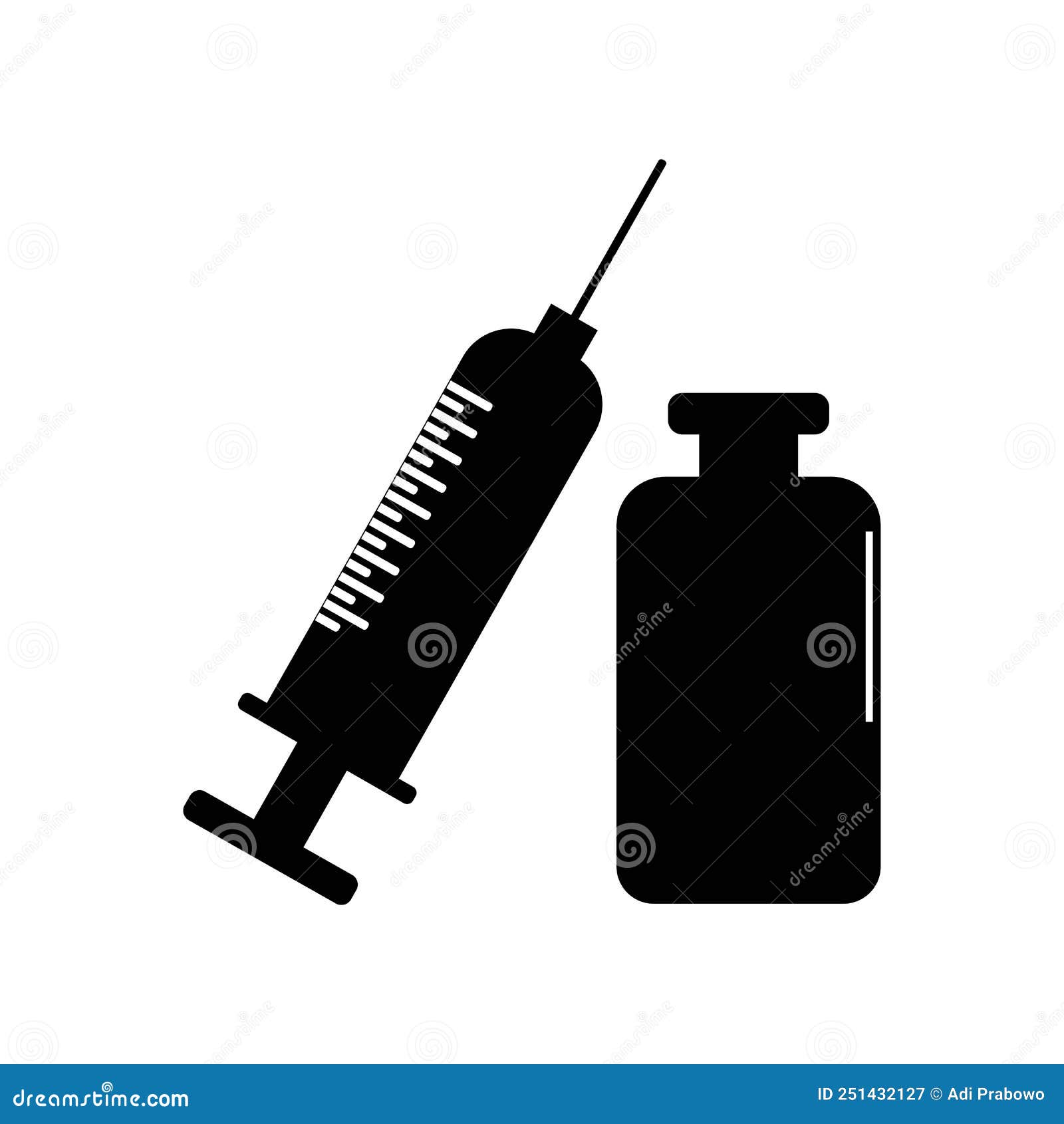Syringe Icon Logo Vector Design Stock Vector - Illustration of disease ...