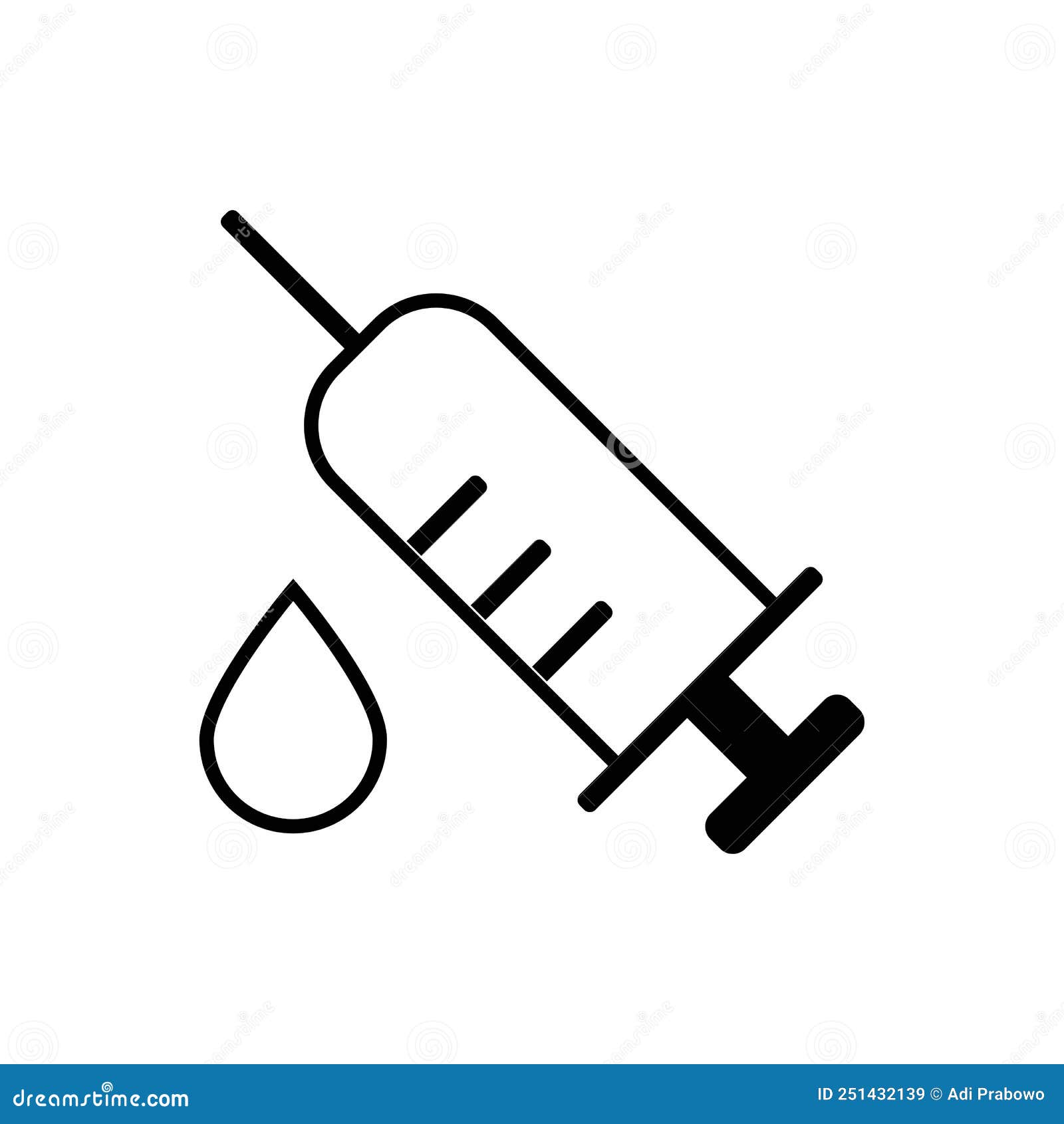 Syringe Icon Logo Vector Design Stock Vector - Illustration of needle ...
