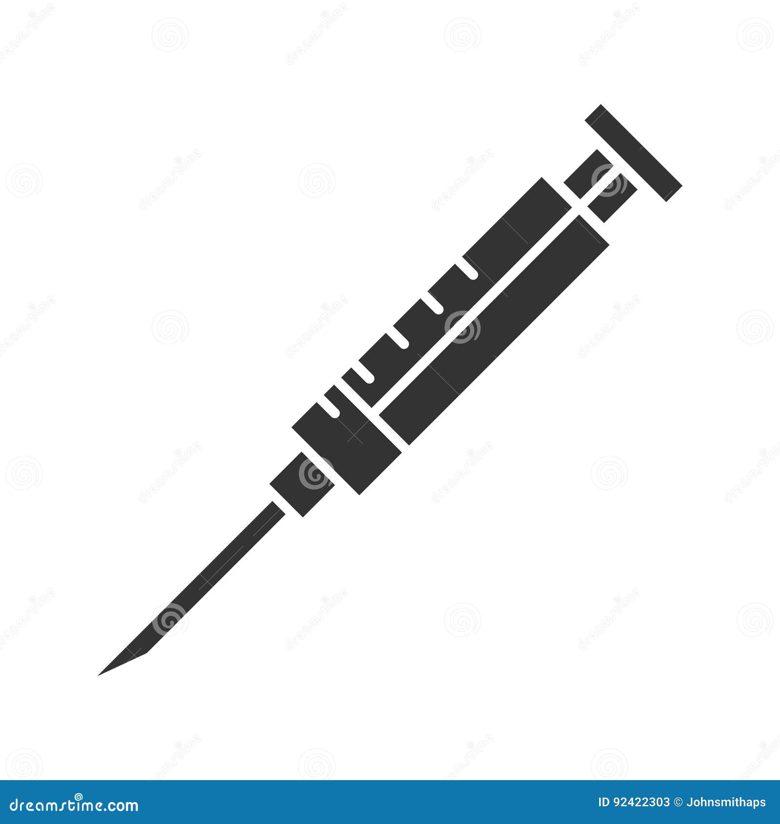 Syringe Icon. Silhouette Symbol. Negative Space. Vector Isolated ...