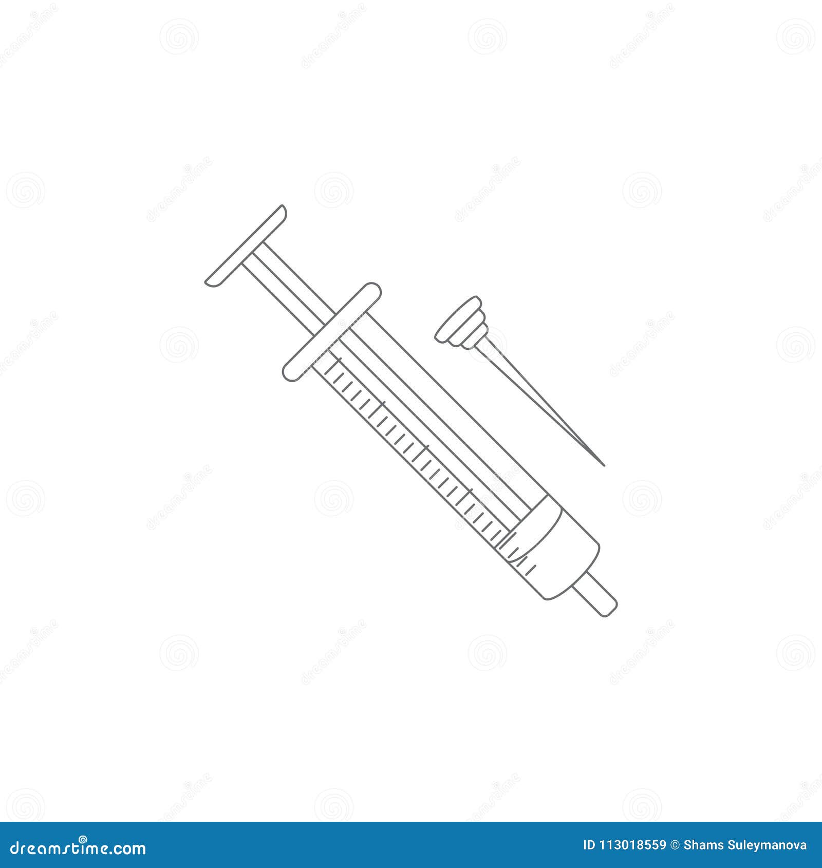 Syringe Icon. Simple Element Illustration. Syringe Symbol Design ...