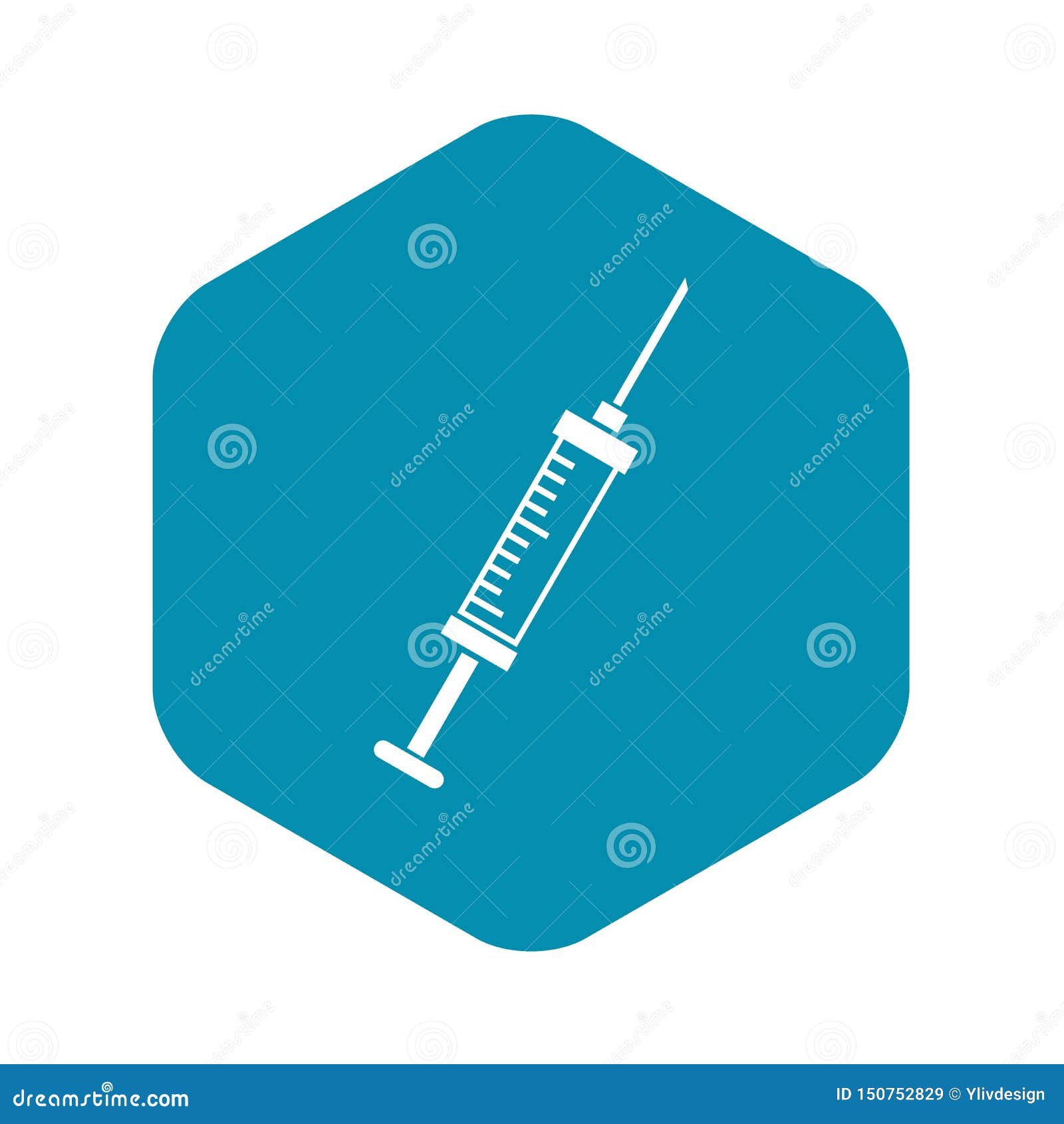 Syringe Icon in Simple Style Stock Vector - Illustration of clinic ...