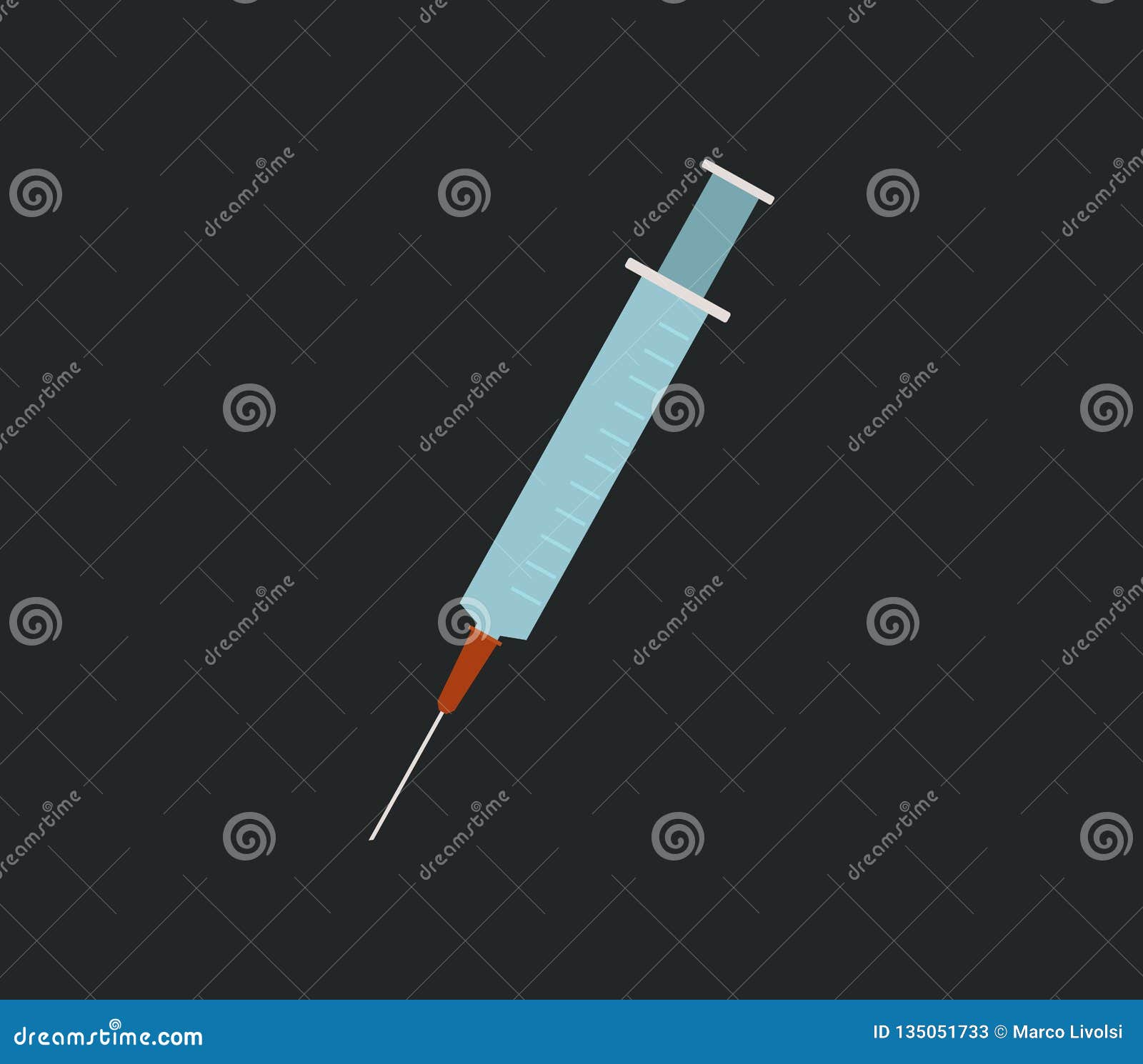 Syringe icon stock illustration. Illustration of medicine - 135051733