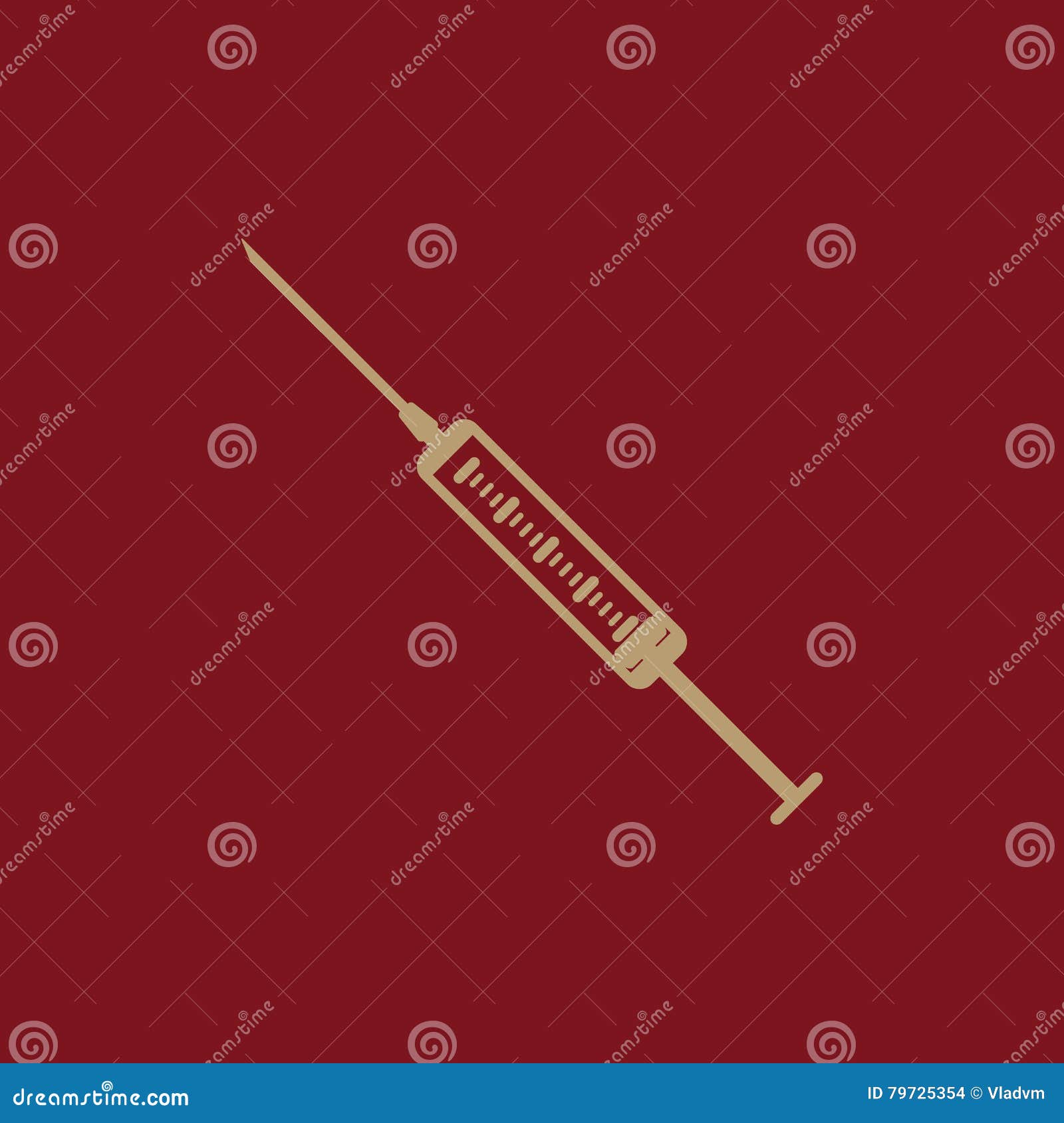 The Syringe Icon. Syringe Symbol Stock Vector - Illustration of ...