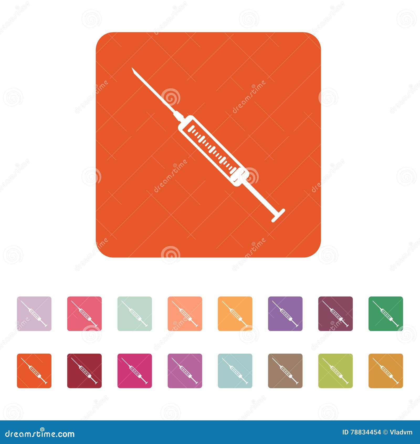The Syringe Icon. Syringe Symbol Stock Vector - Illustration of ...