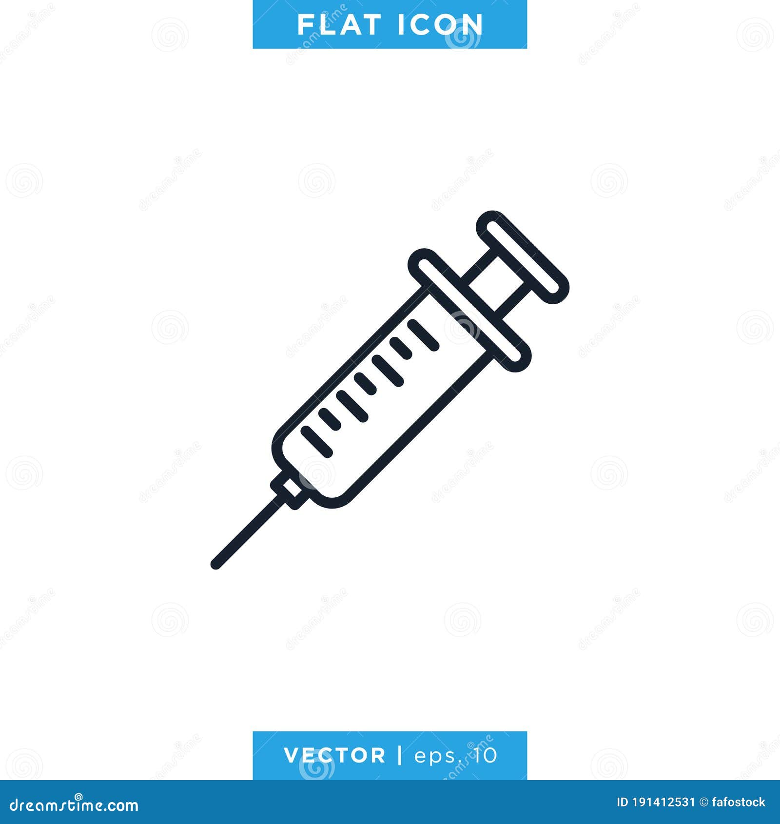 Syringe Icon Vector Logo Design Template Stock Vector - Illustration of ...