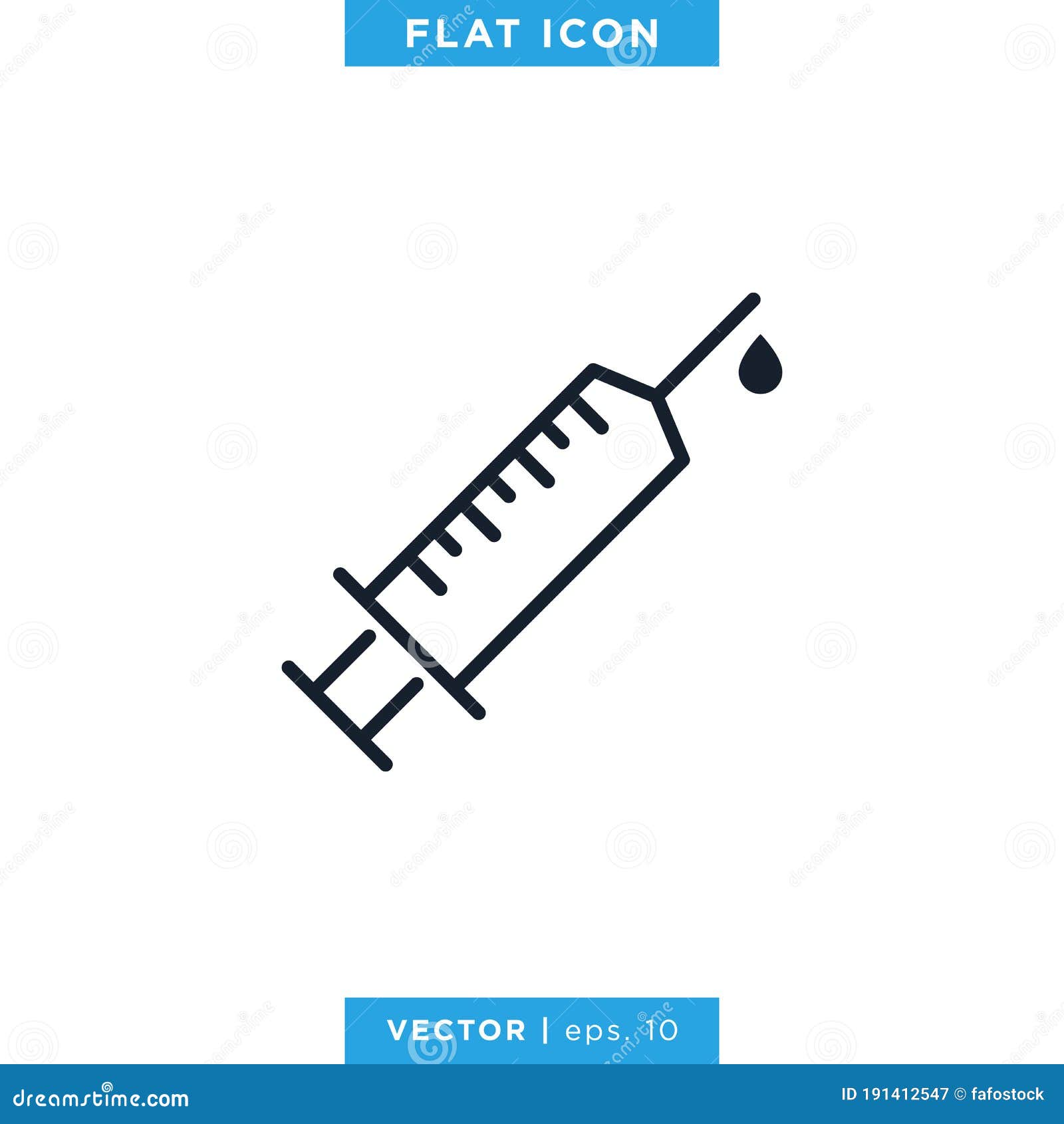 Syringe Icon Vector Logo Design Template Stock Vector - Illustration of ...