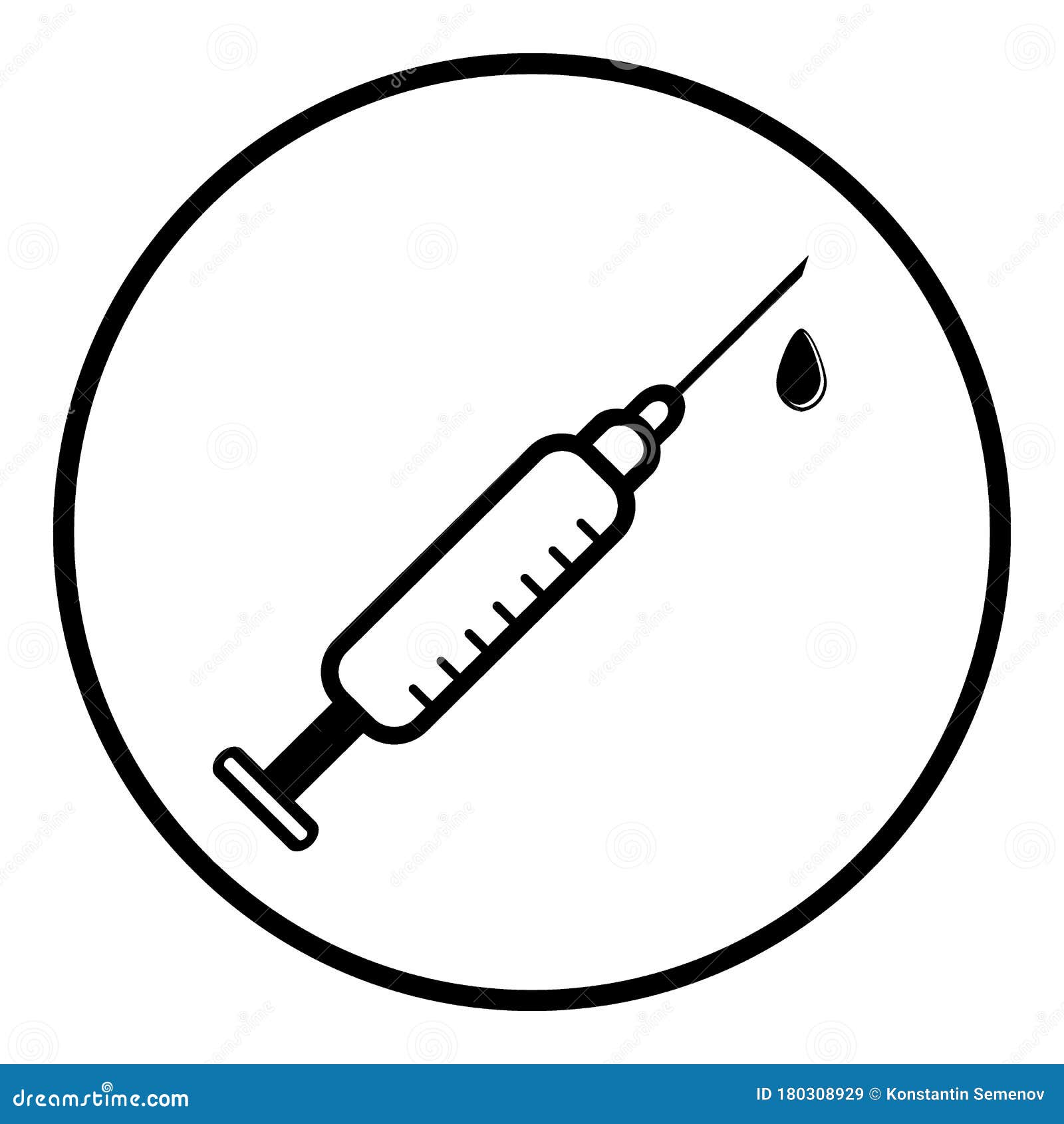 Syringe icon on white stock illustration. Illustration of medicine ...