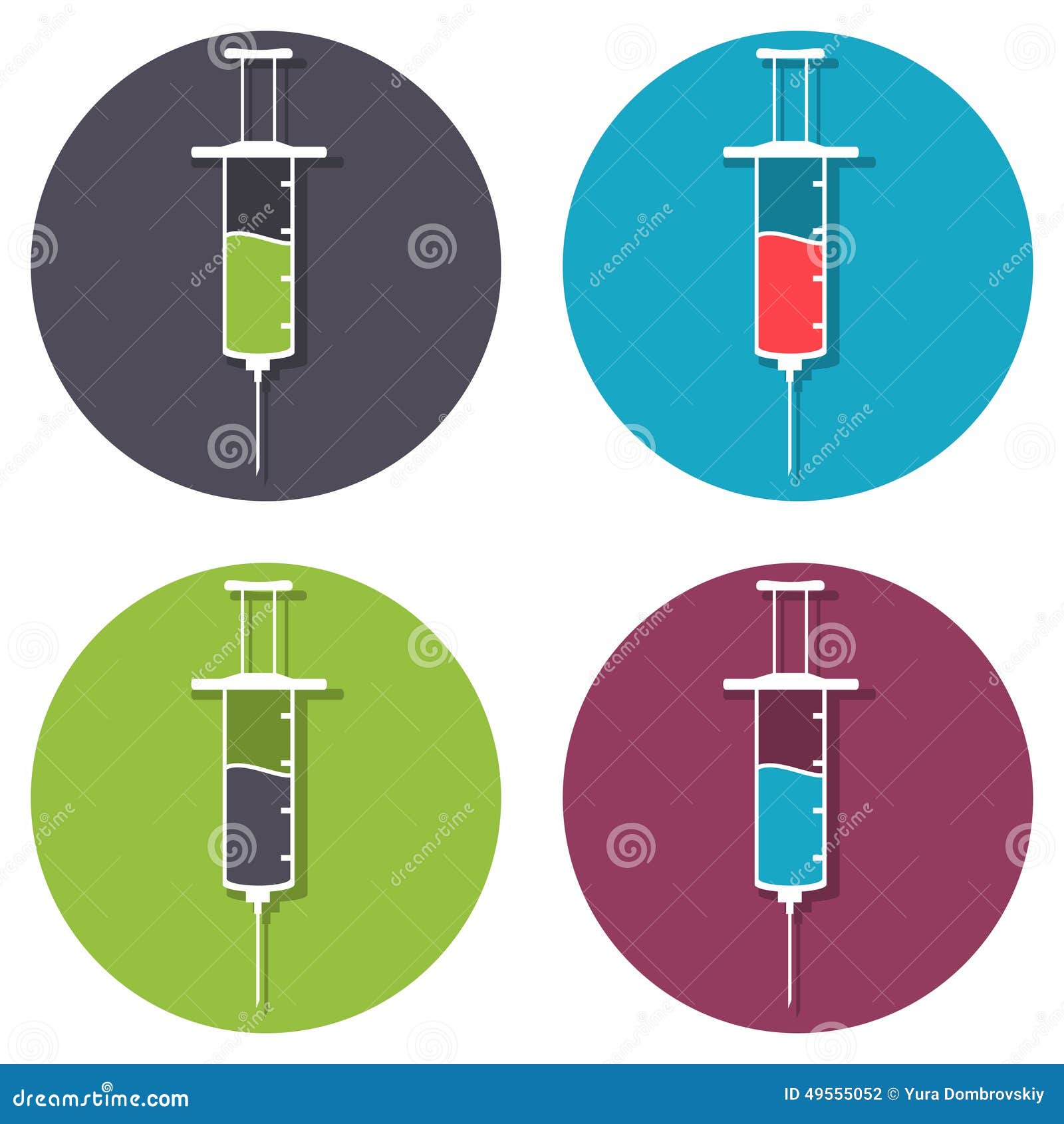 Syringe icons stock vector. Illustration of doctor, care - 49555052