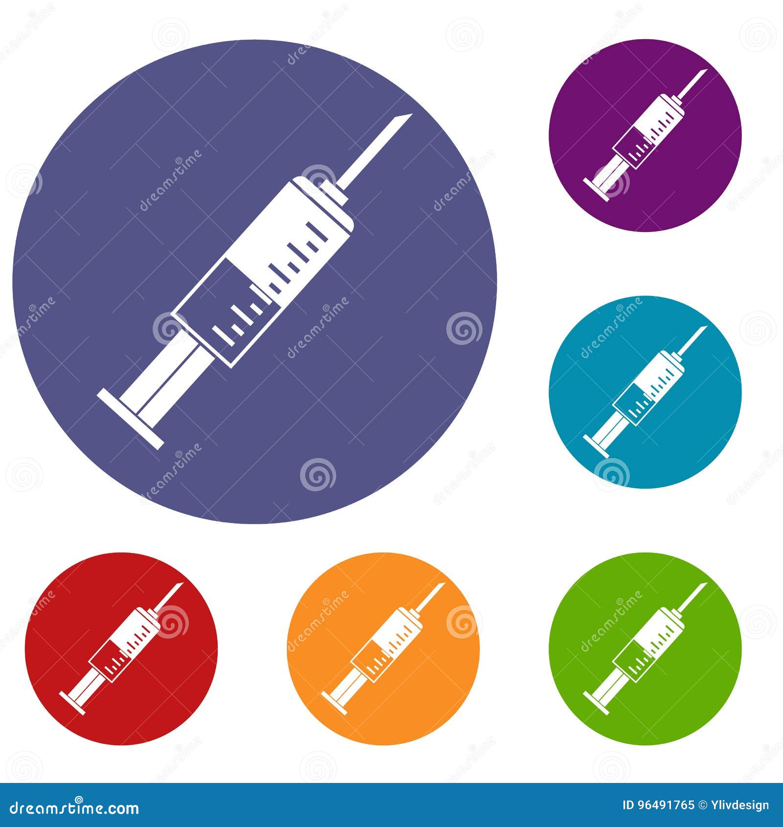 Syringe icons set stock vector. Illustration of cure - 96491765