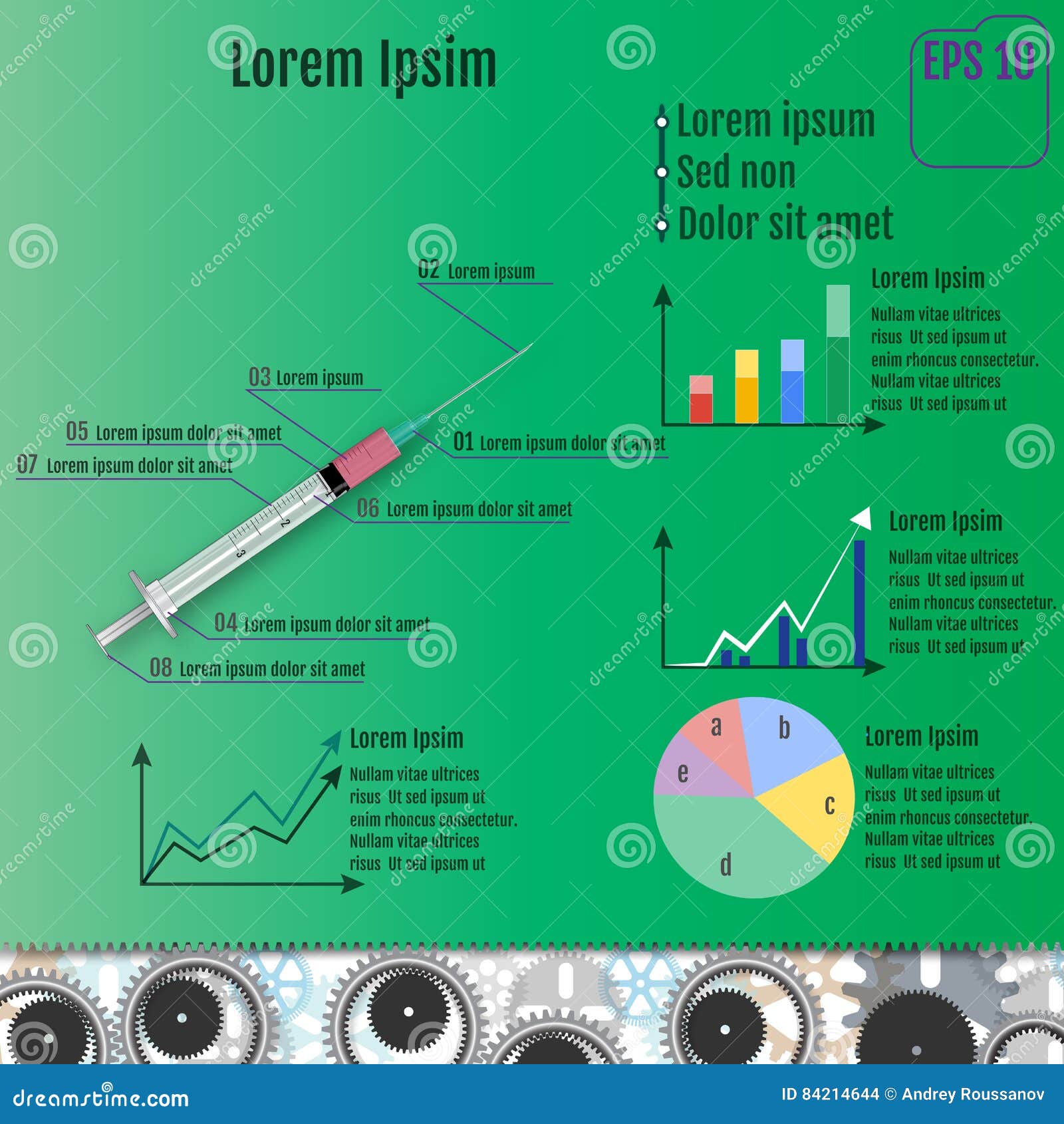 Syringe Infographic Concept. Vector Stock Vector - Illustration of ...