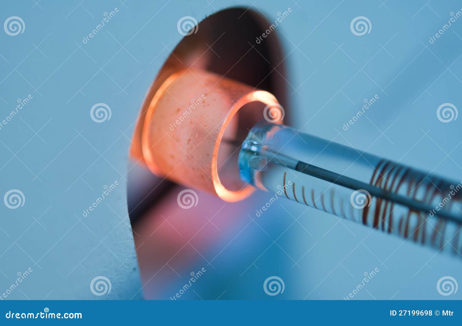 Syringe injecting sample stock photo. Image of research - 27199698