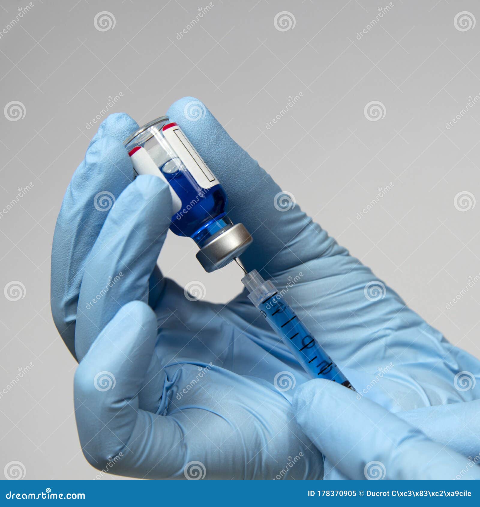 Syringe for Injecting a Treatment Stock Image - Image of medical, drug ...