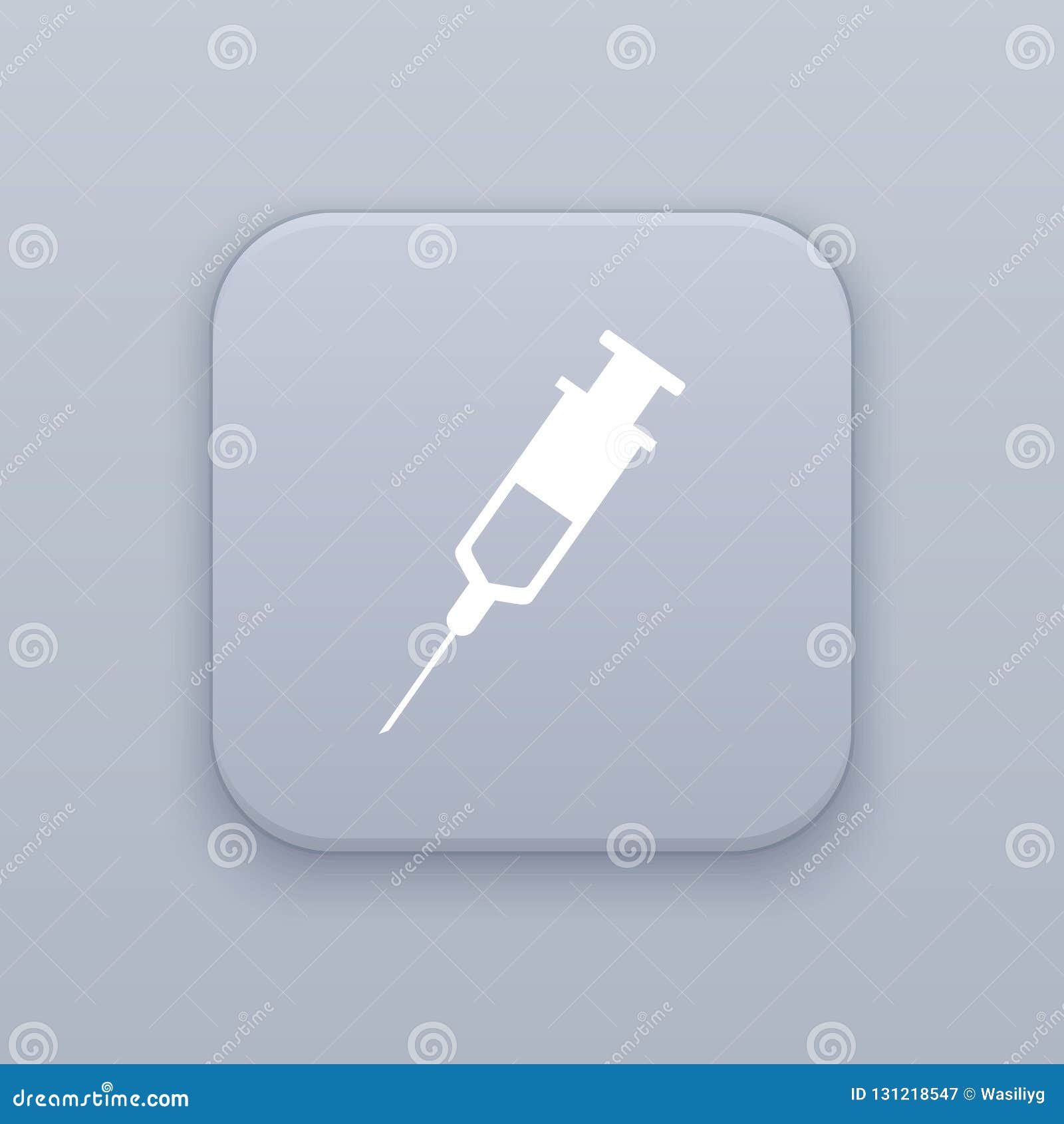 Syringe, Injection Button, Best Vector Stock Vector - Illustration of ...