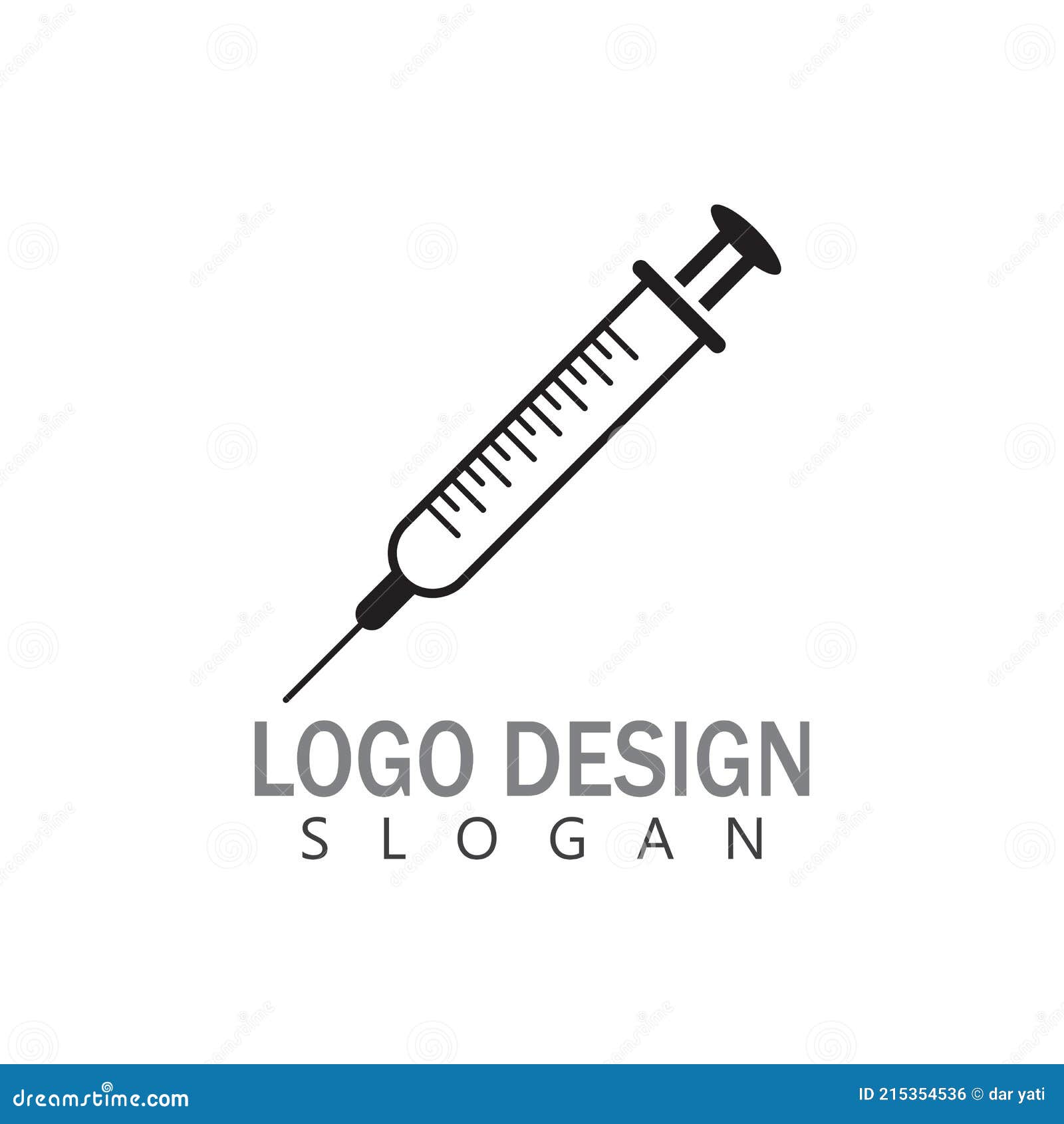 Syringe Injection Icon Vector Template and Symbol Stock Vector ...