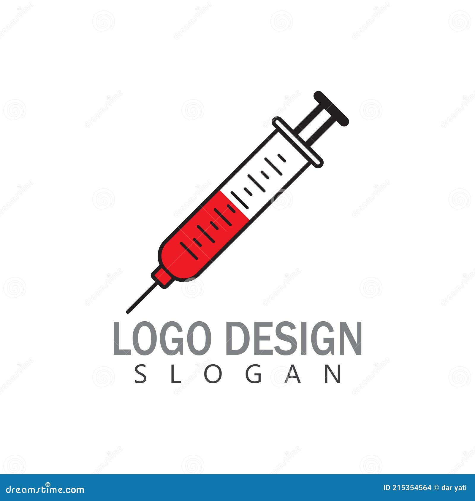 Syringe Injection Icon Vector Template and Symbol Stock Vector ...