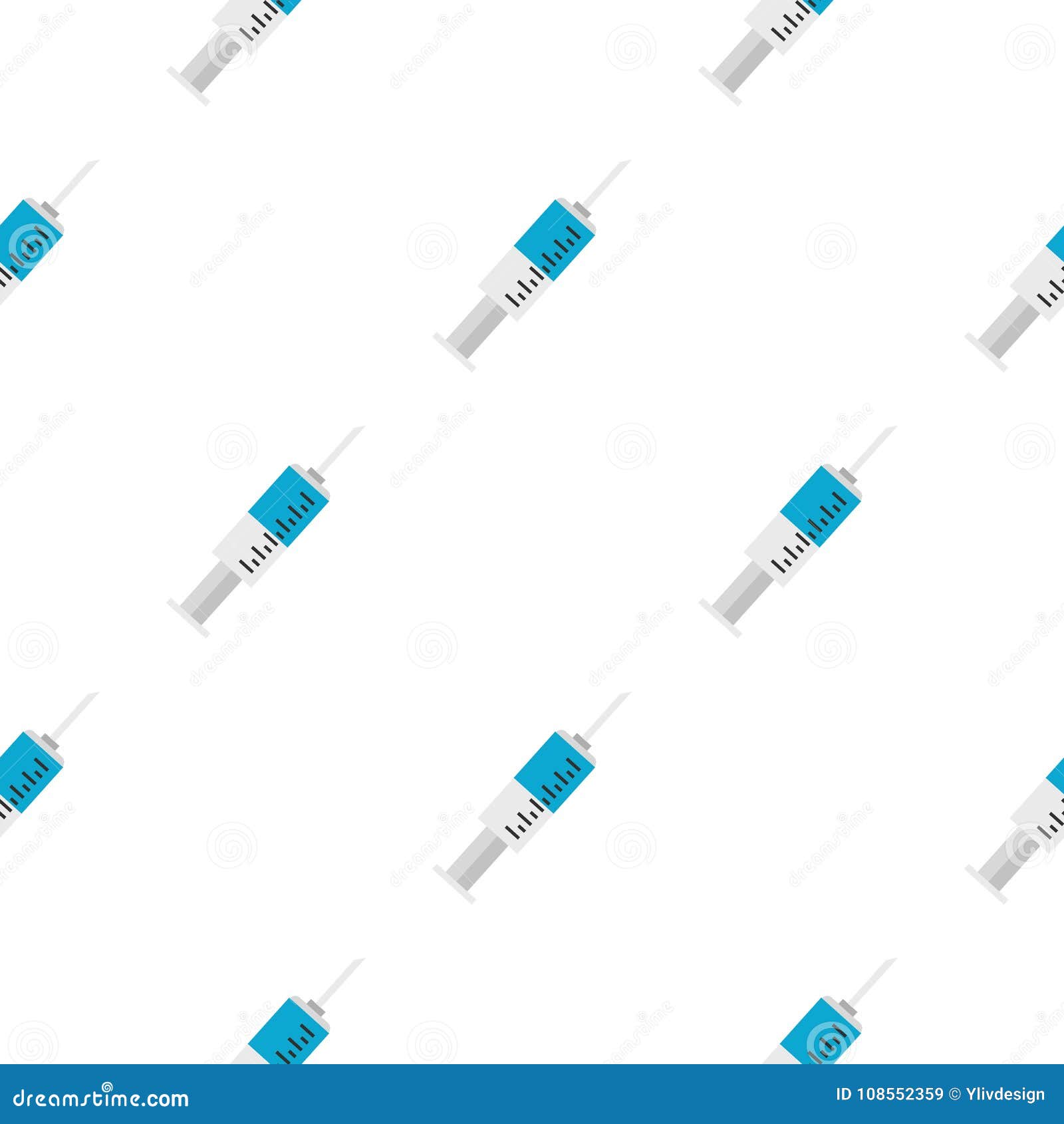 Syringe for Injection with Needle Pattern Seamless Stock Vector ...