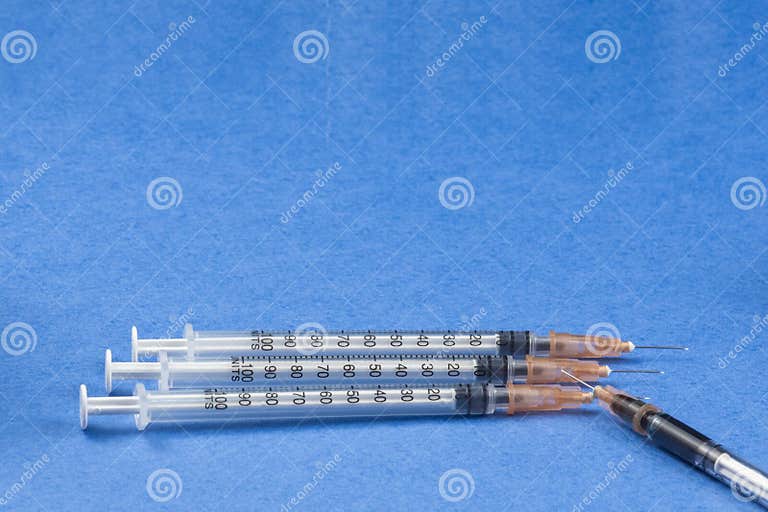 A Syringe with an Injection Solution Stock Photo - Image of biological ...
