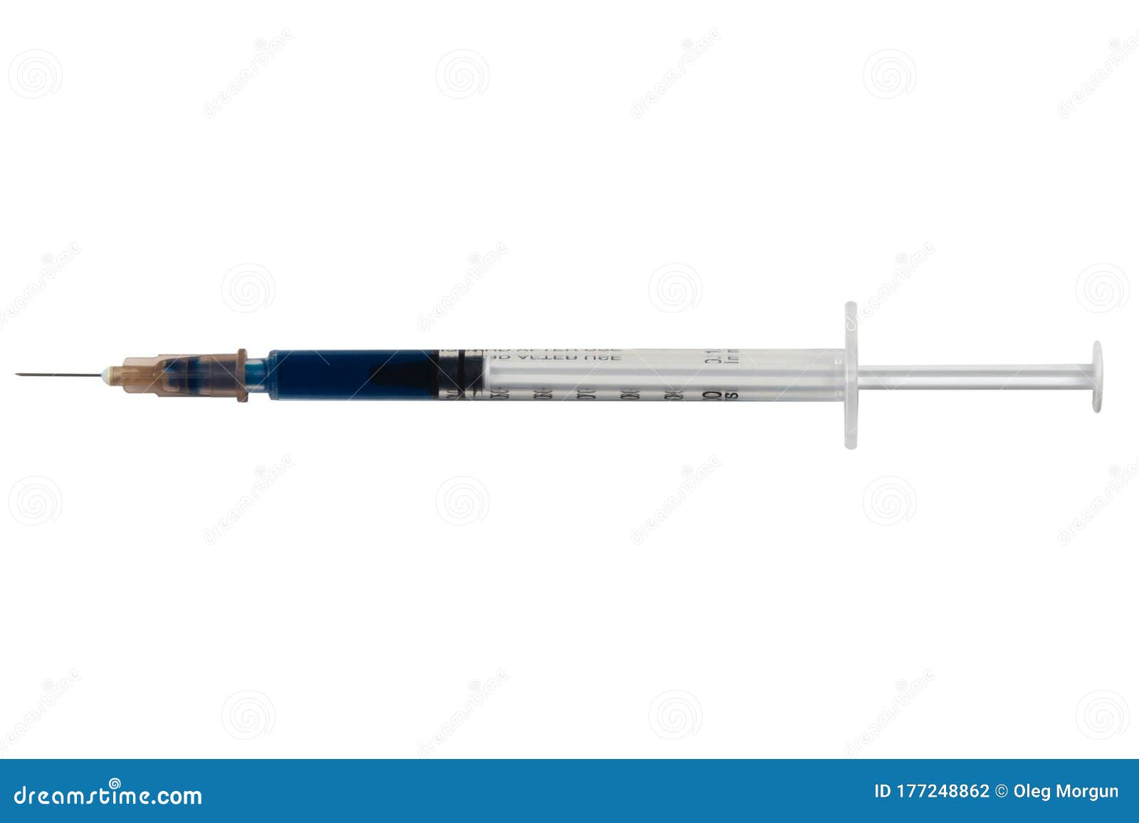 A Syringe with an Injection Solution Stock Photo - Image of instrument ...