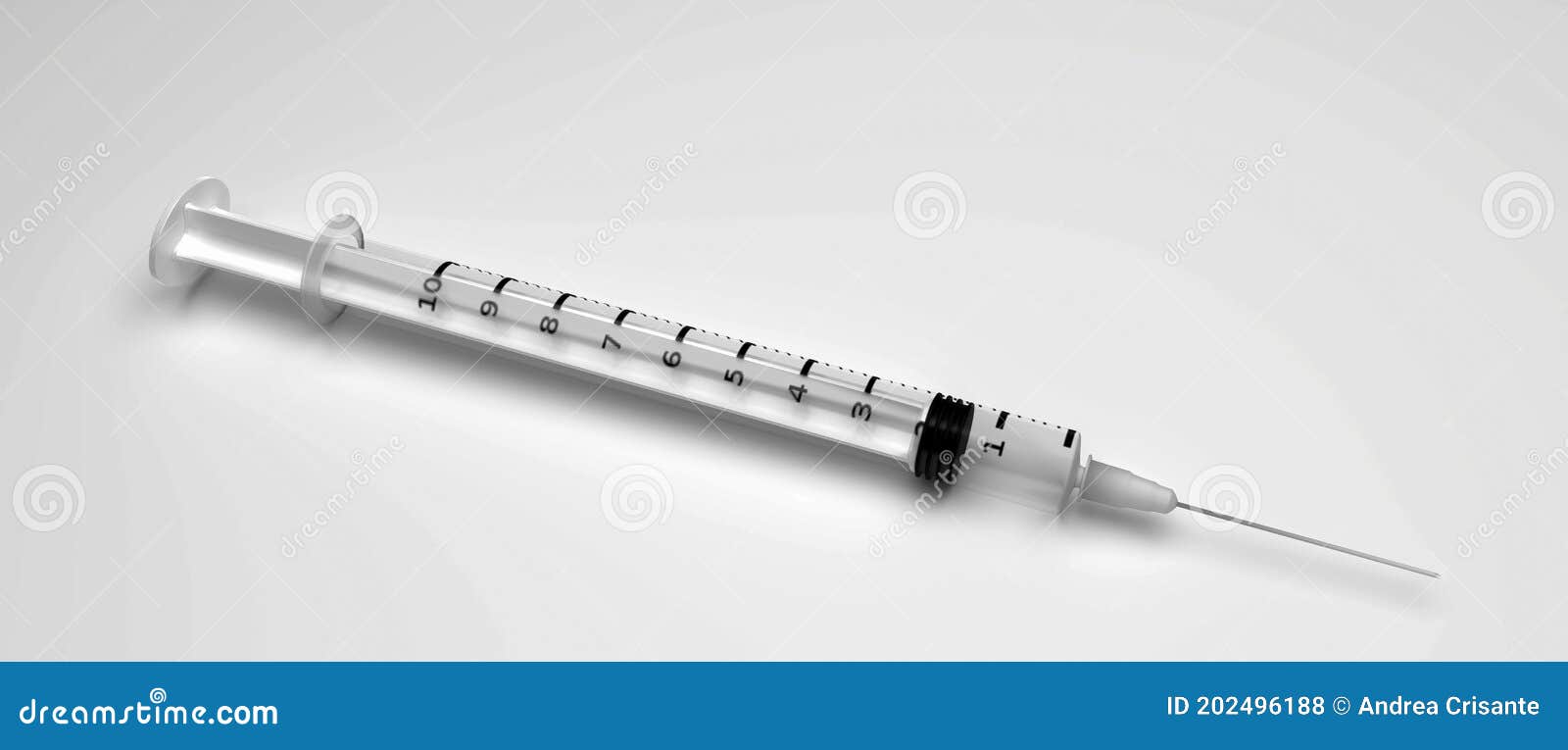 Syringe isolated on white stock illustration. Illustration of closeup ...