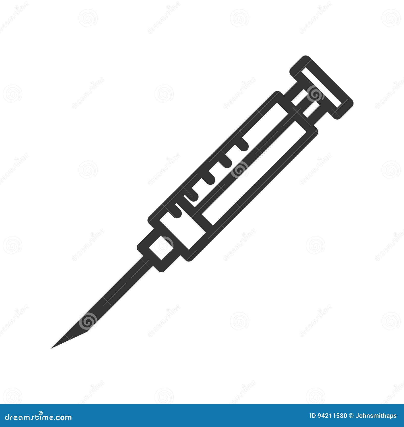 Syringe Linear Icon. Thin Line Illustration. Vector Isolated Outline ... Syringe Linear Icon. Thin Line Illustration. Vector Isolated Outline ...
