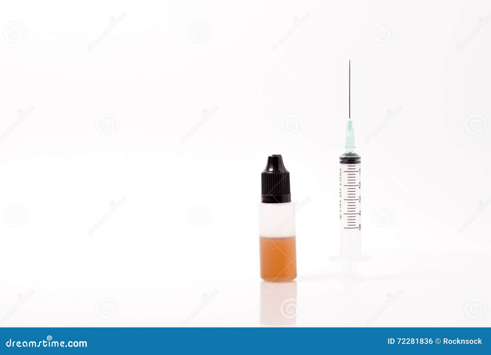 Syringe and liquid drug stock photo. Image of sick, keywords - 72281836