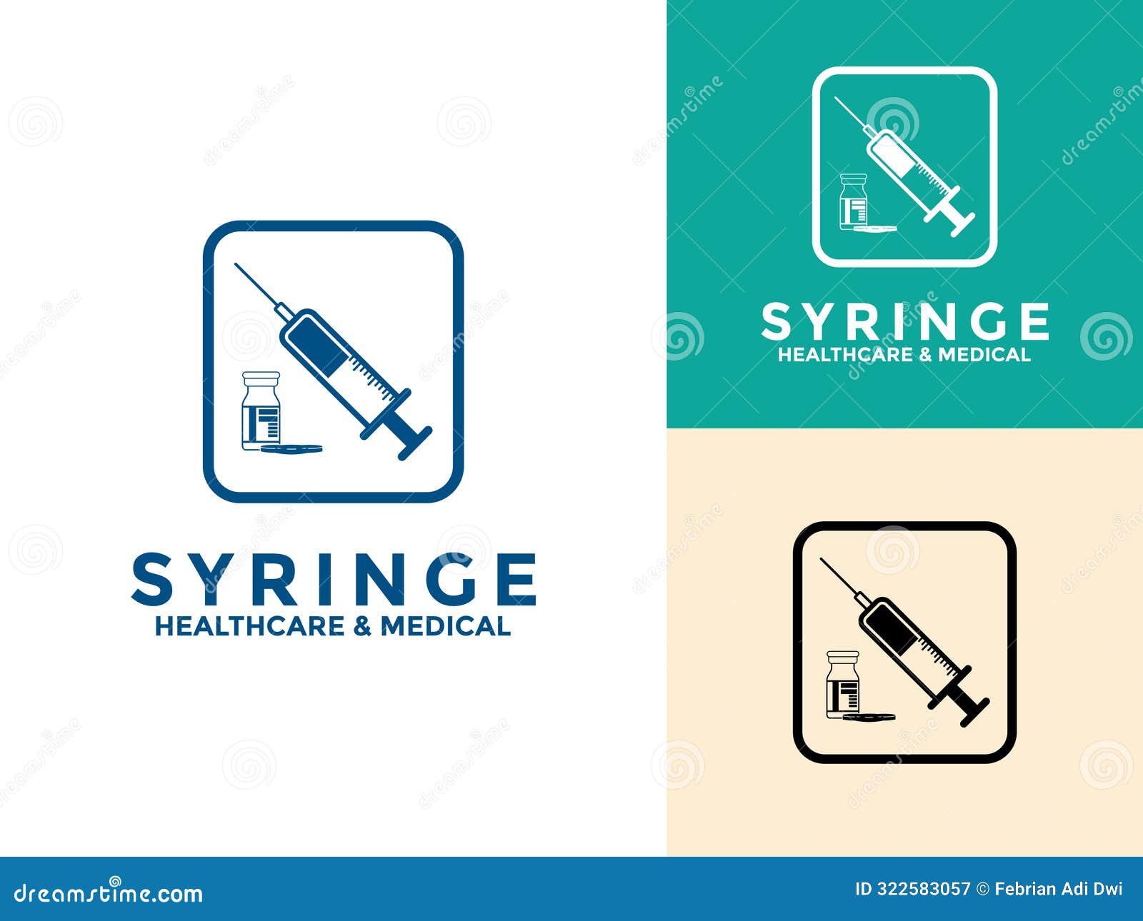 Syringe Logo Icon Set Vector Design Template, Injection Icon Vector ...