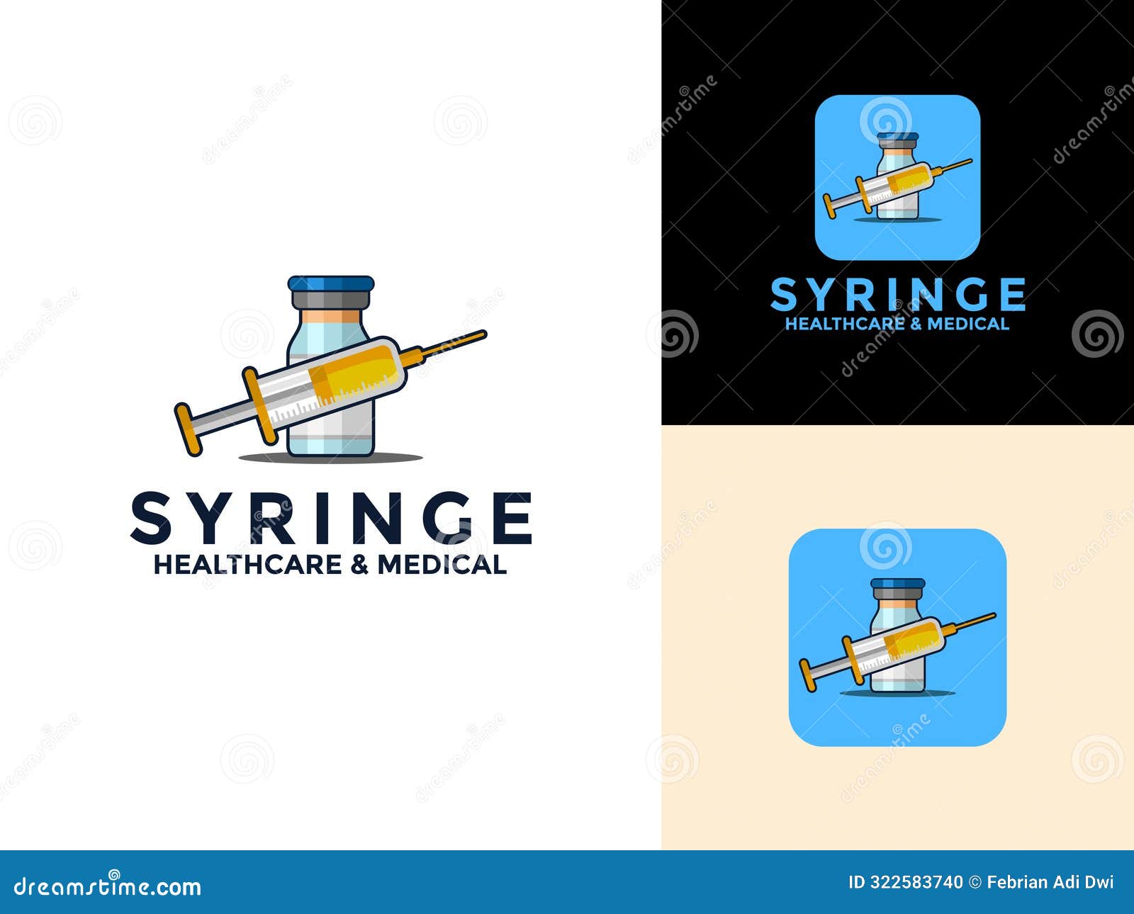 Syringe Logo Icon Set Vector Design Template, Injection Icon Vector ...