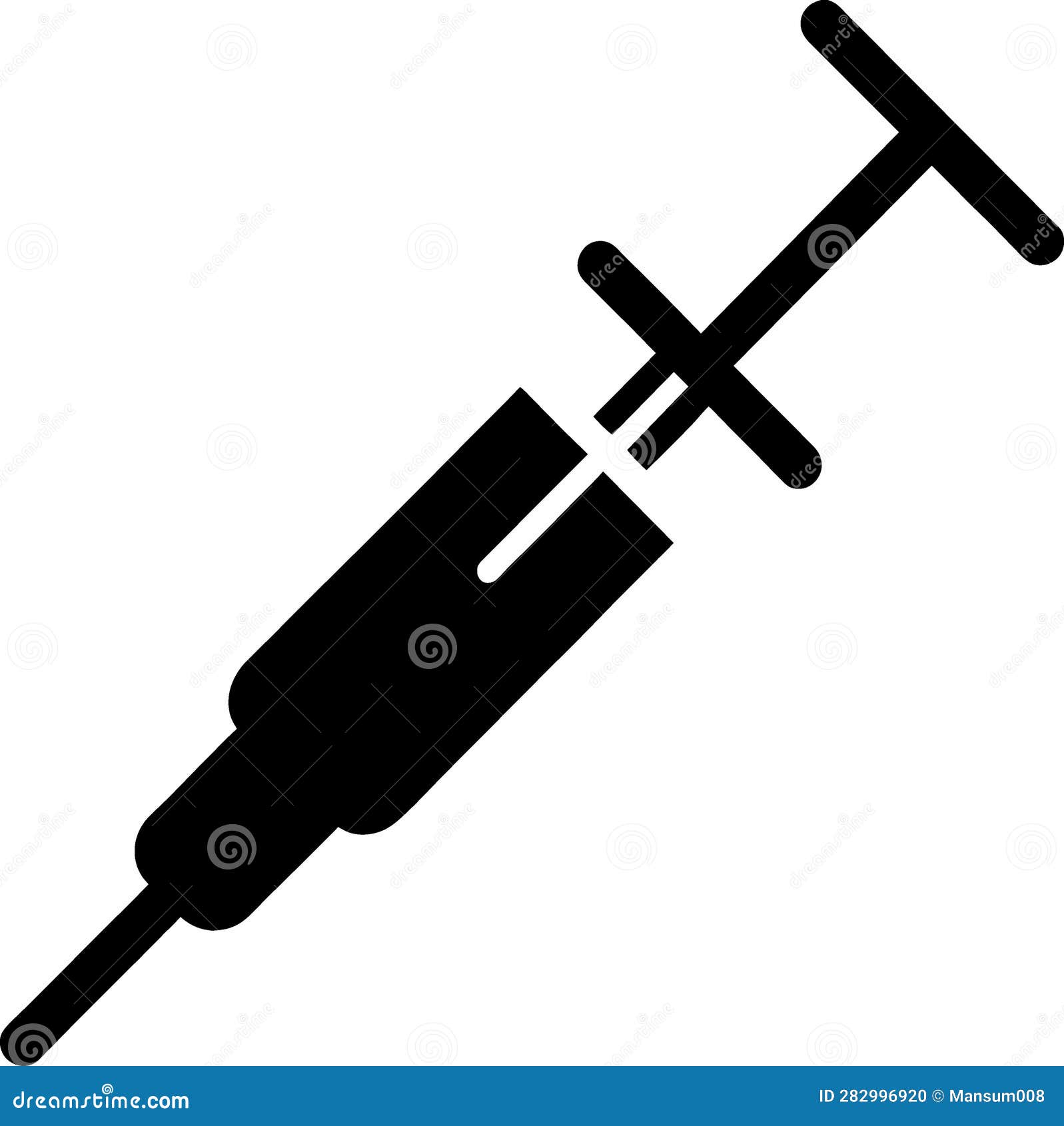 Syringe Medical Icon in Solid Style Stock Illustration - Illustration ...