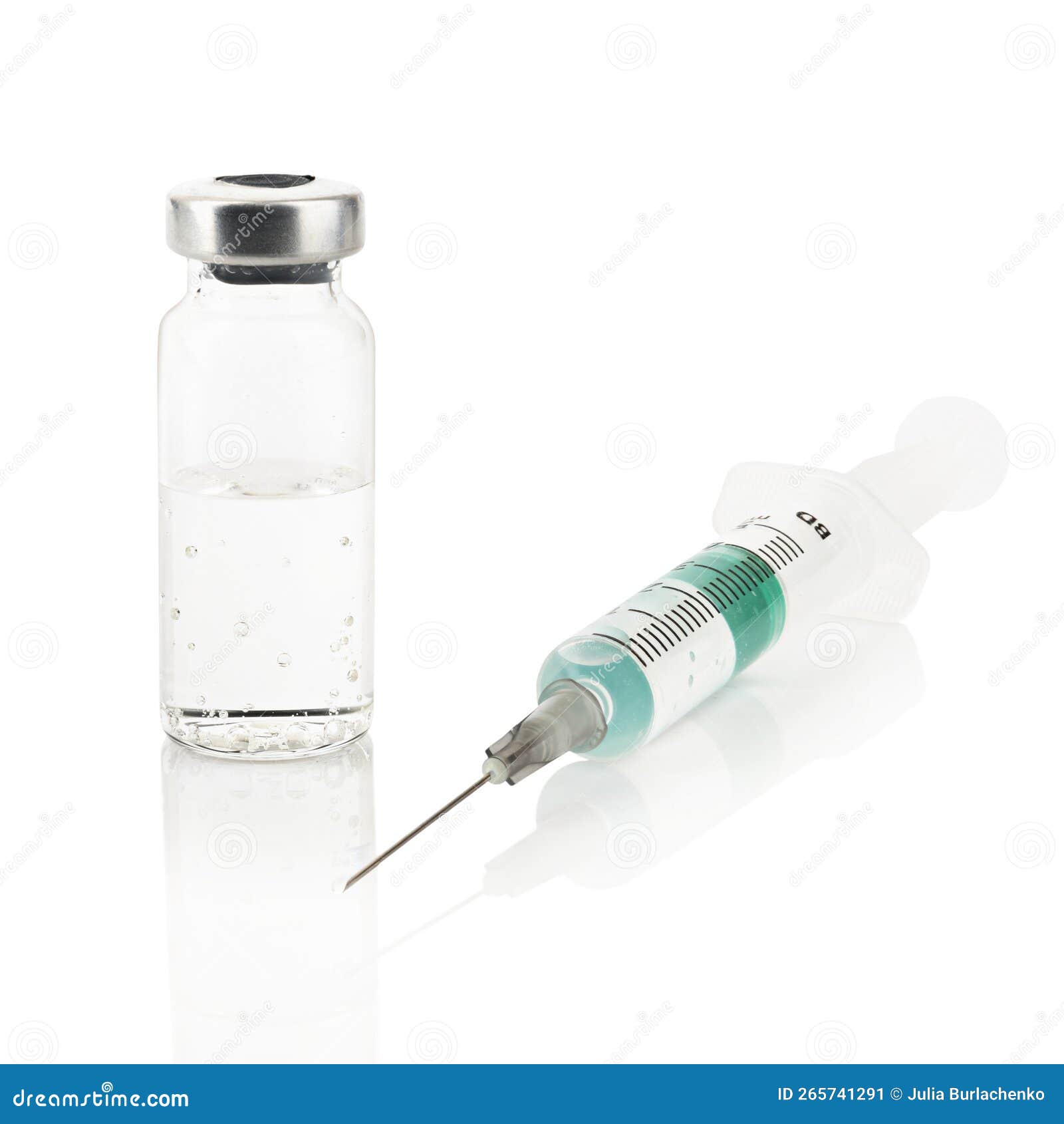 Syringe and Medication Isolated on White Stock Image - Image of ...