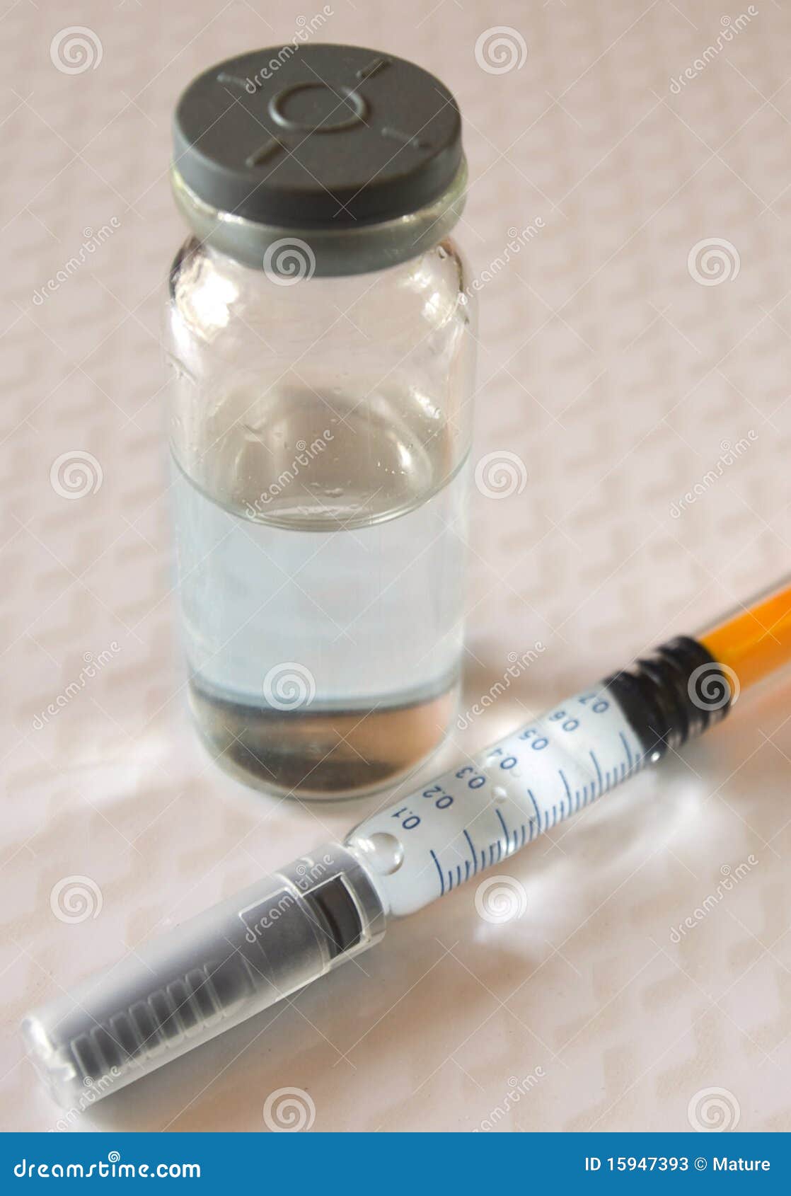 Syringe and Medicine for Injection Stock Image - Image of glass ...