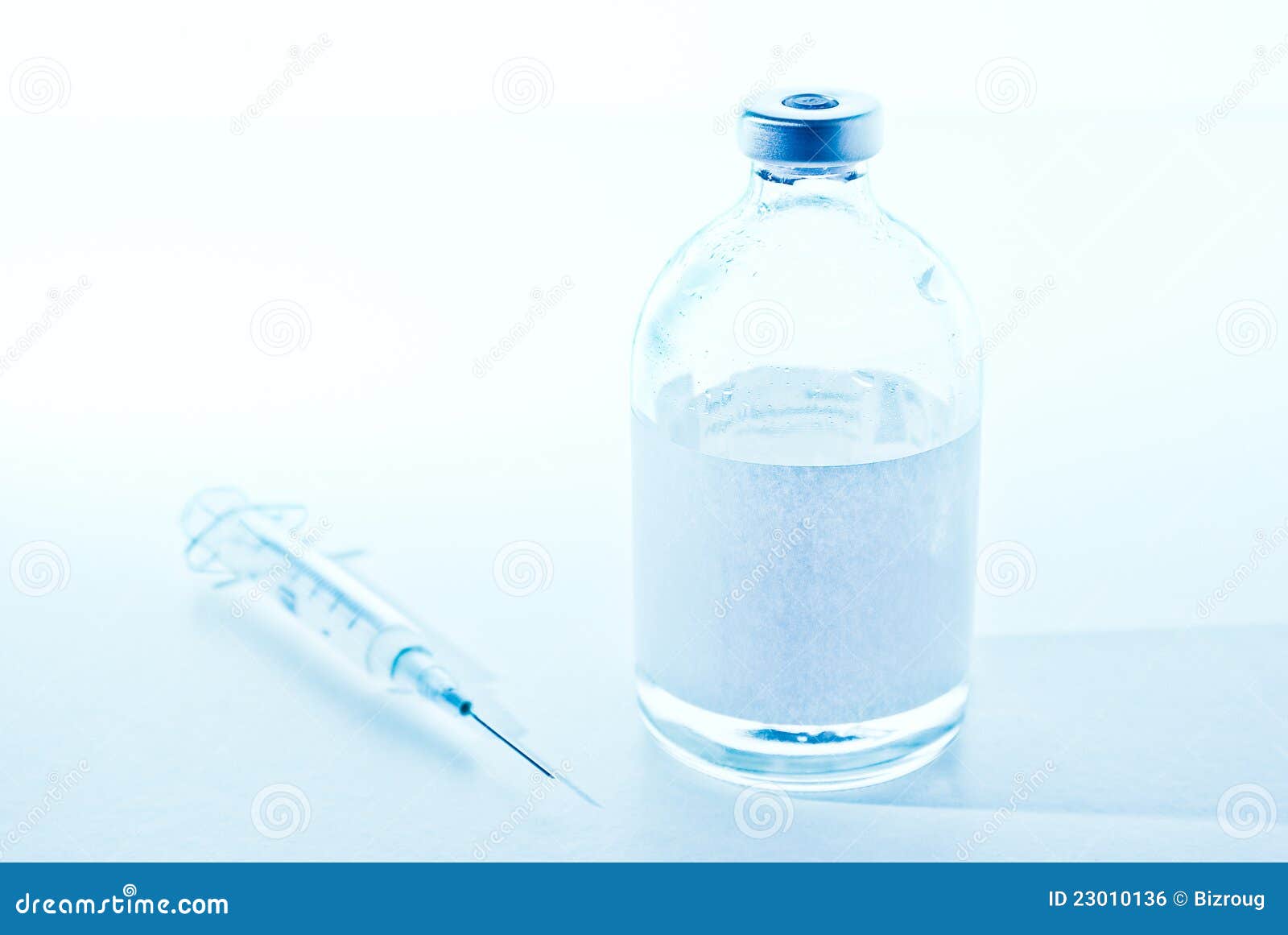 Syringe and a Medicine Vial Stock Photo - Image of bottle, equipment ...