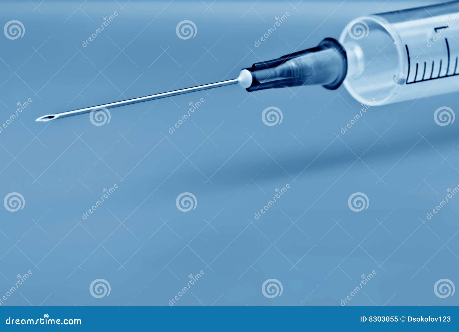Syringe with needle stock image. Image of hospital, injection - 8303055