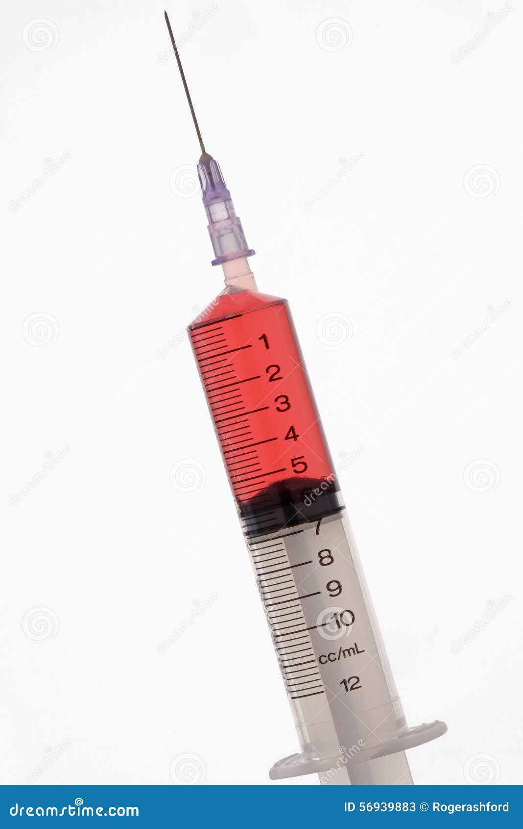 Syringe and Needle in Close Up. Isolated. Stock Image - Image of ...