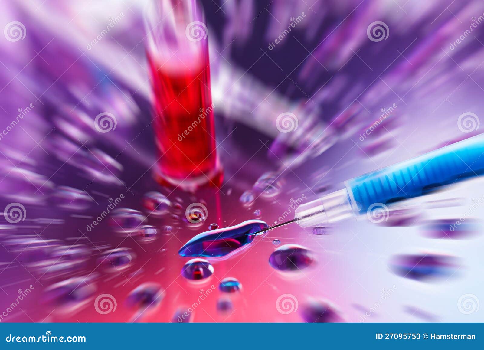 Syringe Needle with Fluid Drops Stock Photo - Image of ampoule, depth ...