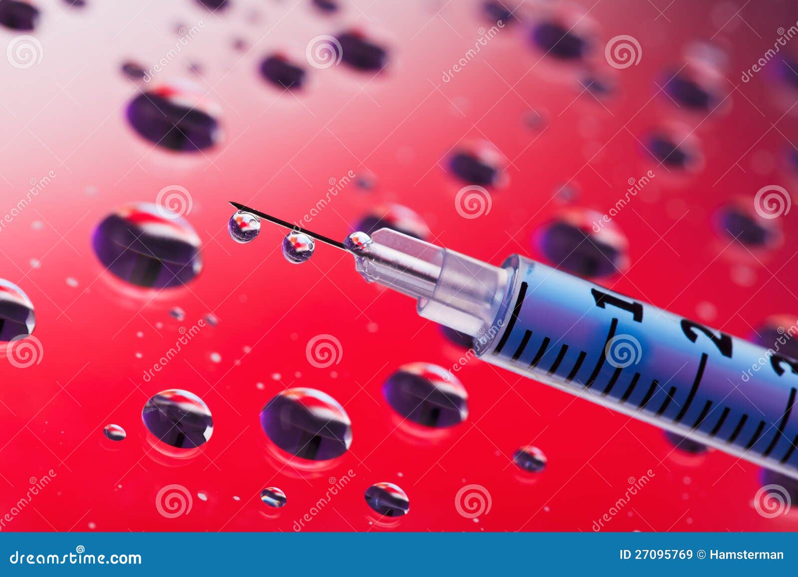 Syringe Needle with Fluid Drops Stock Image - Image of bubbles, care ...