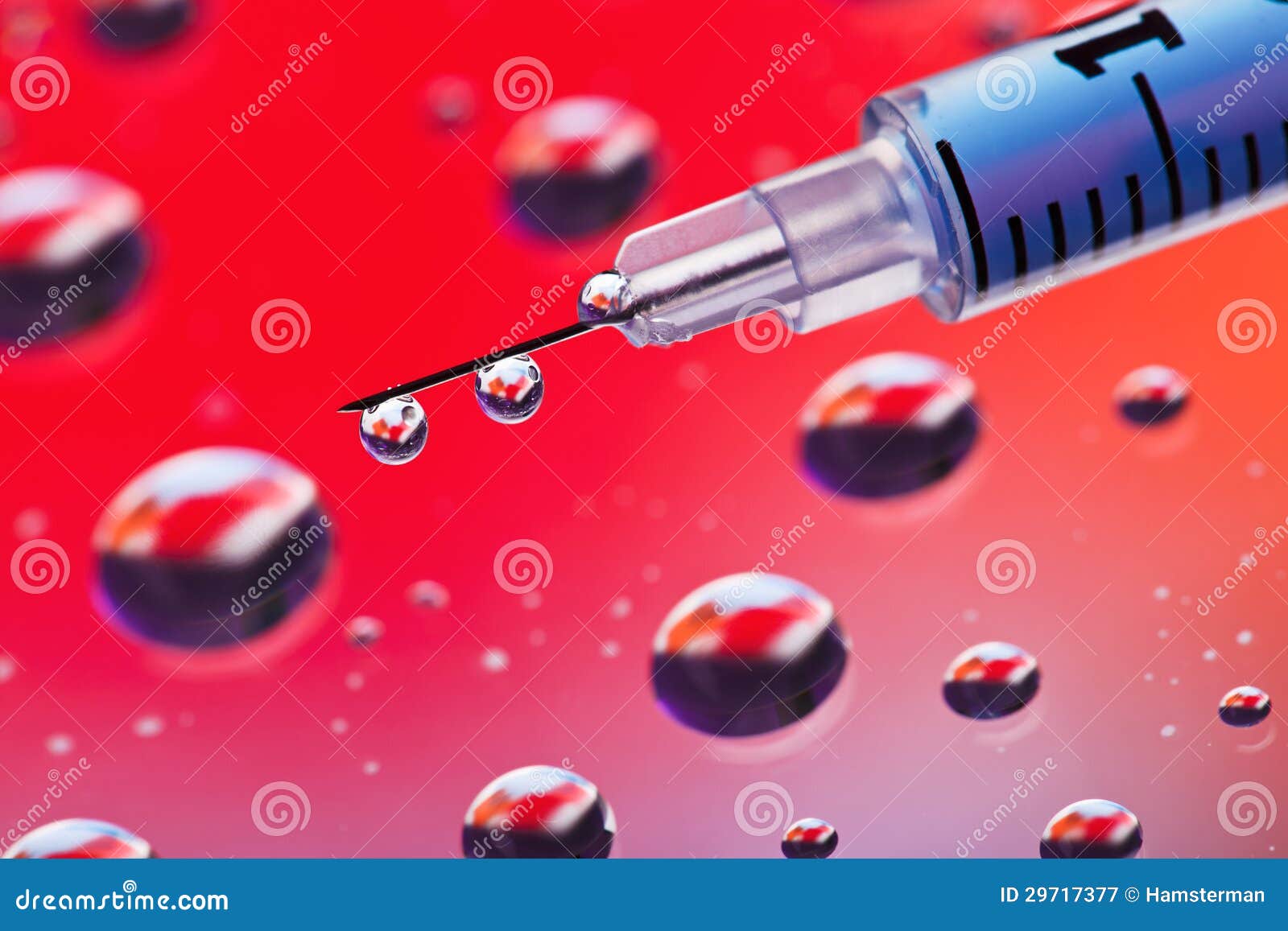 Syringe Needle with Fluid Drops Stock Image - Image of glass, droplets ...