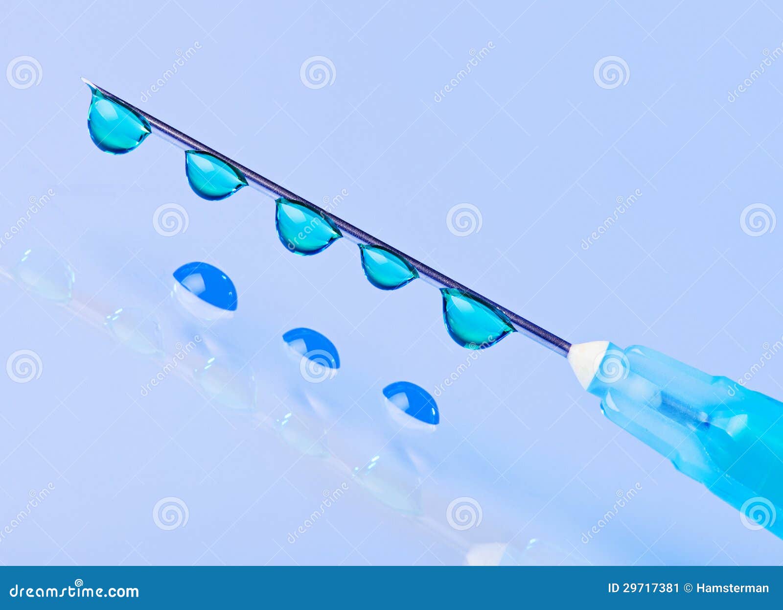 Syringe Needle with Green Fluid Drops Stock Image - Image of ball ...