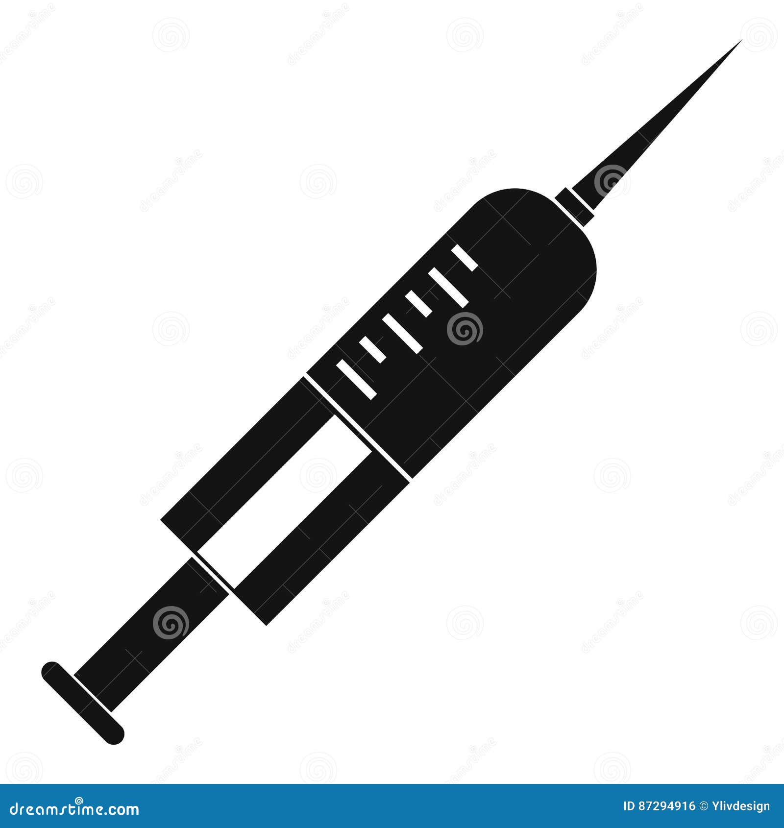 Syringe with Needle Icon, Simple Style Stock Vector - Illustration of ...