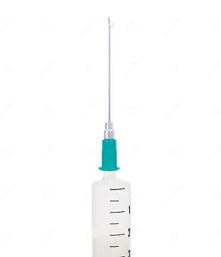 Syringe Needle Injection Drip Macro Isolated Stock Image - Image of ...